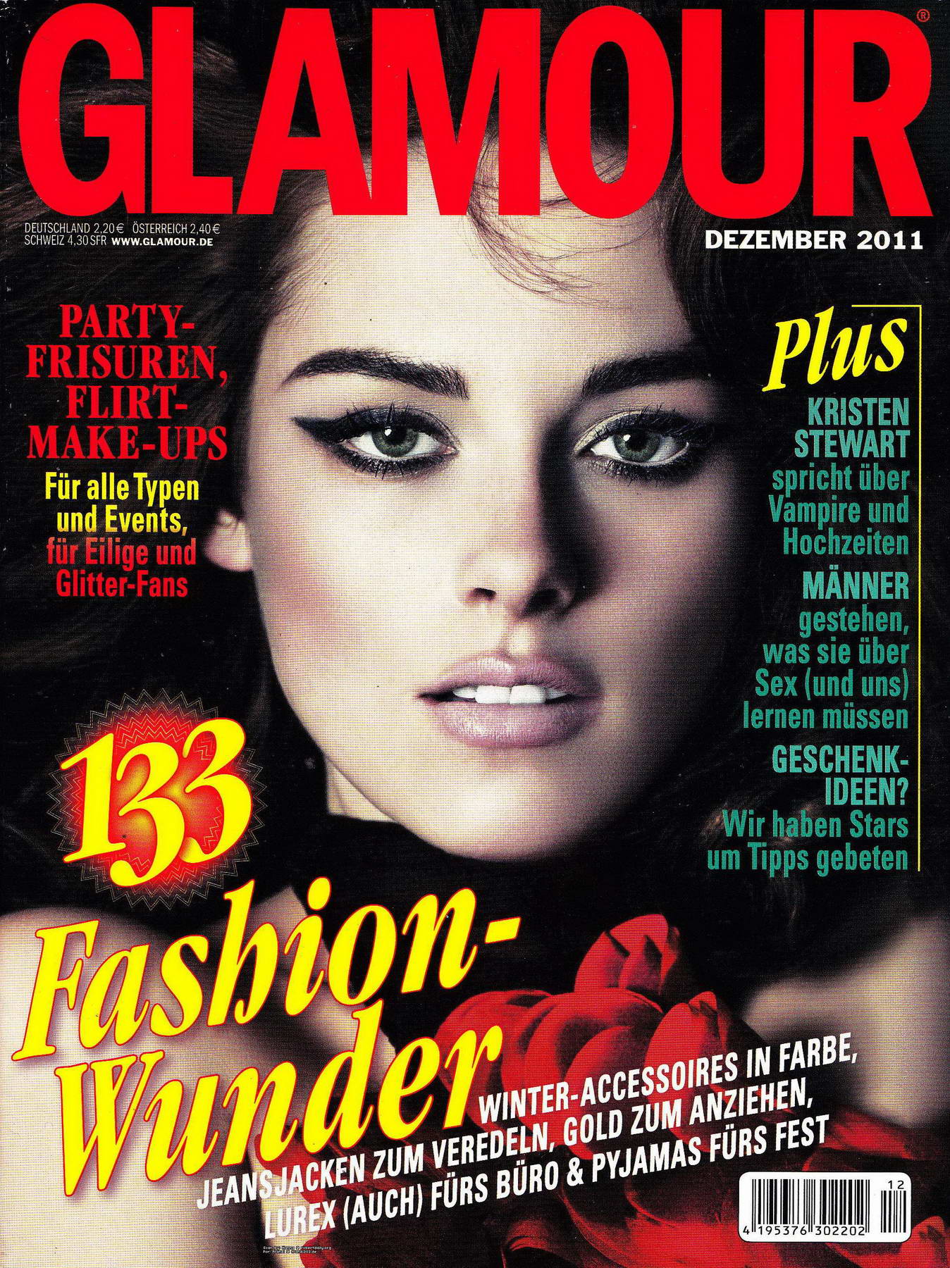 Kristen Stewart Covers Glamour Germany December 2011 – HawtCelebs