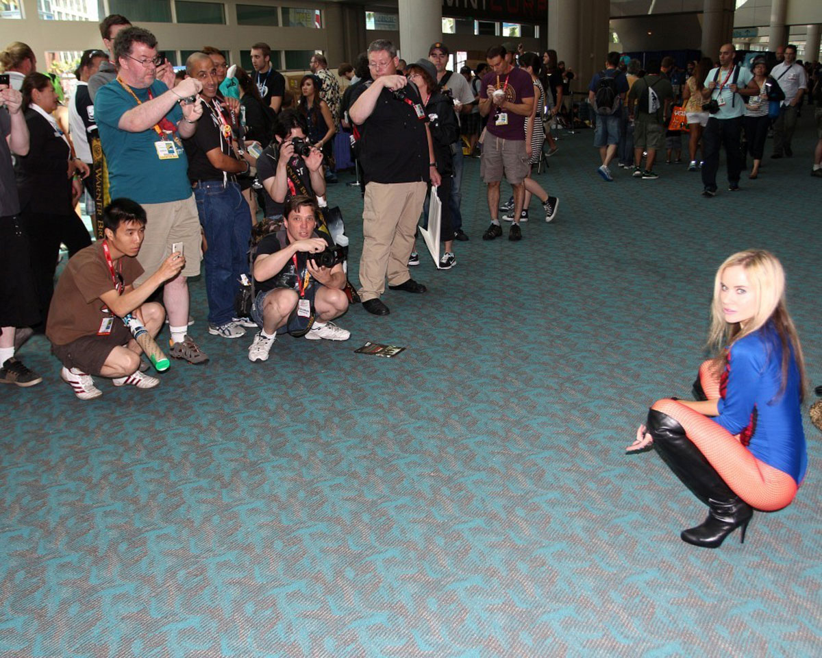 PAULA LABAREDAS as Spider Girl at Comic-Con – HawtCelebs