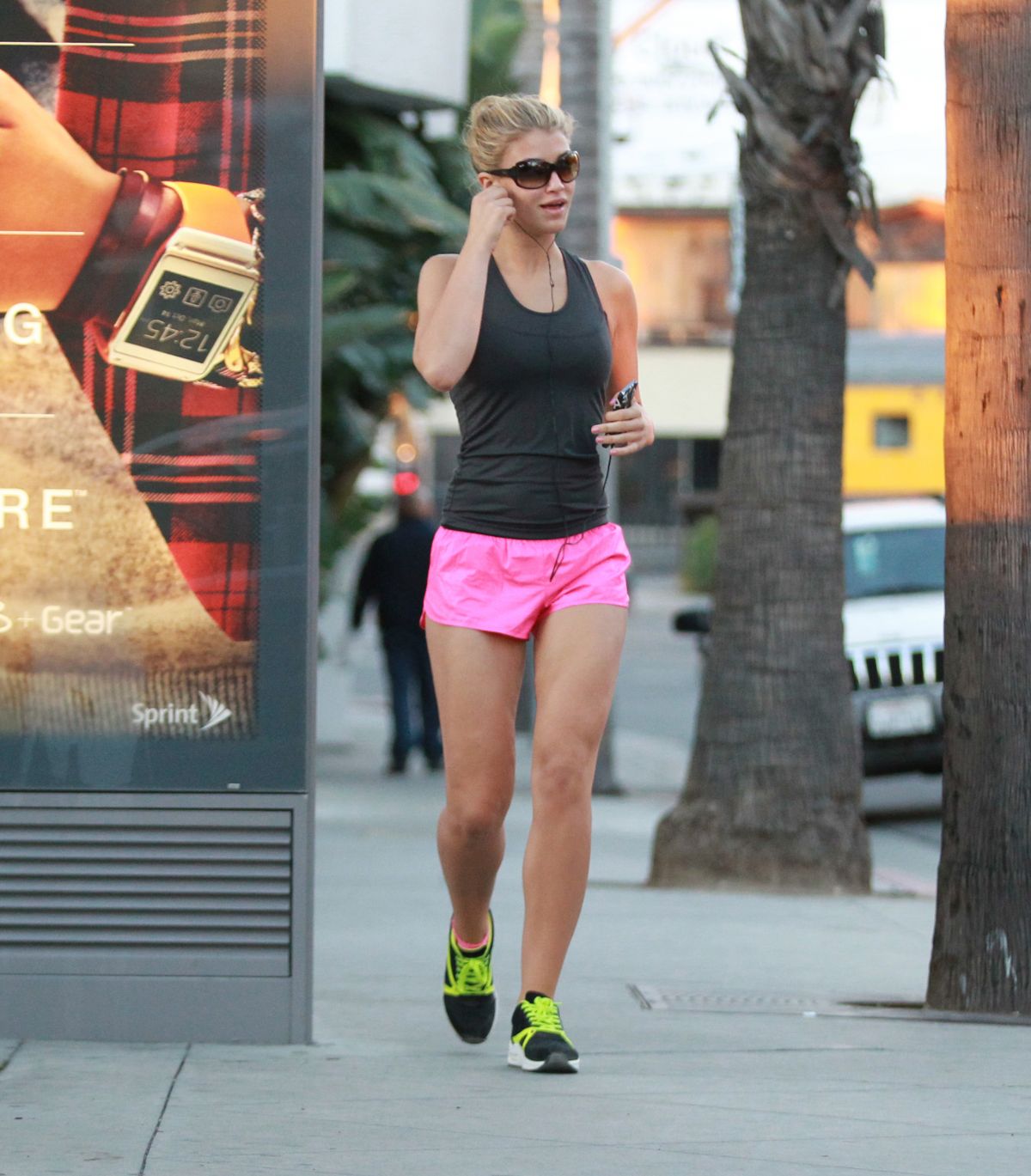 AMY WILLERTON in Short Shorts Jogging at Aunset Blvd in Los Angeles ...