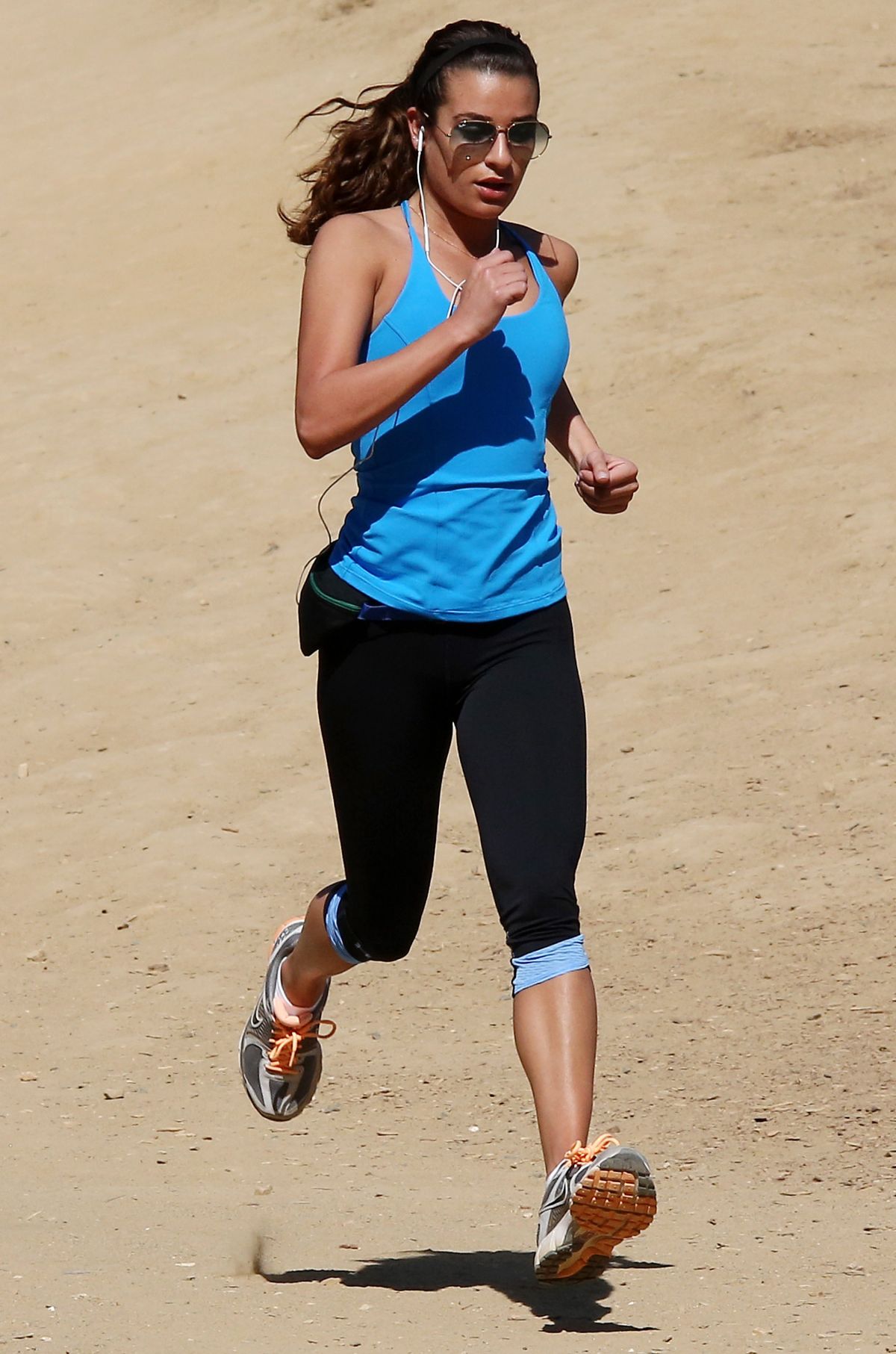 LEA MICHELE Jogging at the Runyon Canyon Park – HawtCelebs