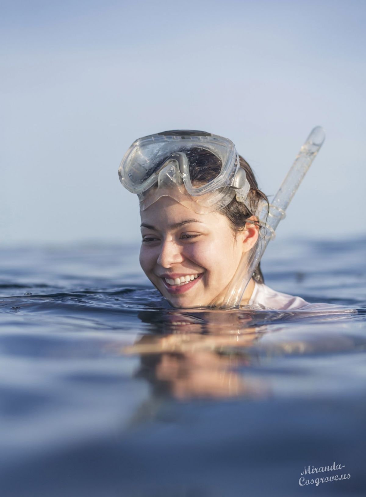 MIRANDA COSGROVE at Oceanup Swimming with Dolphins Campaign – HawtCelebs