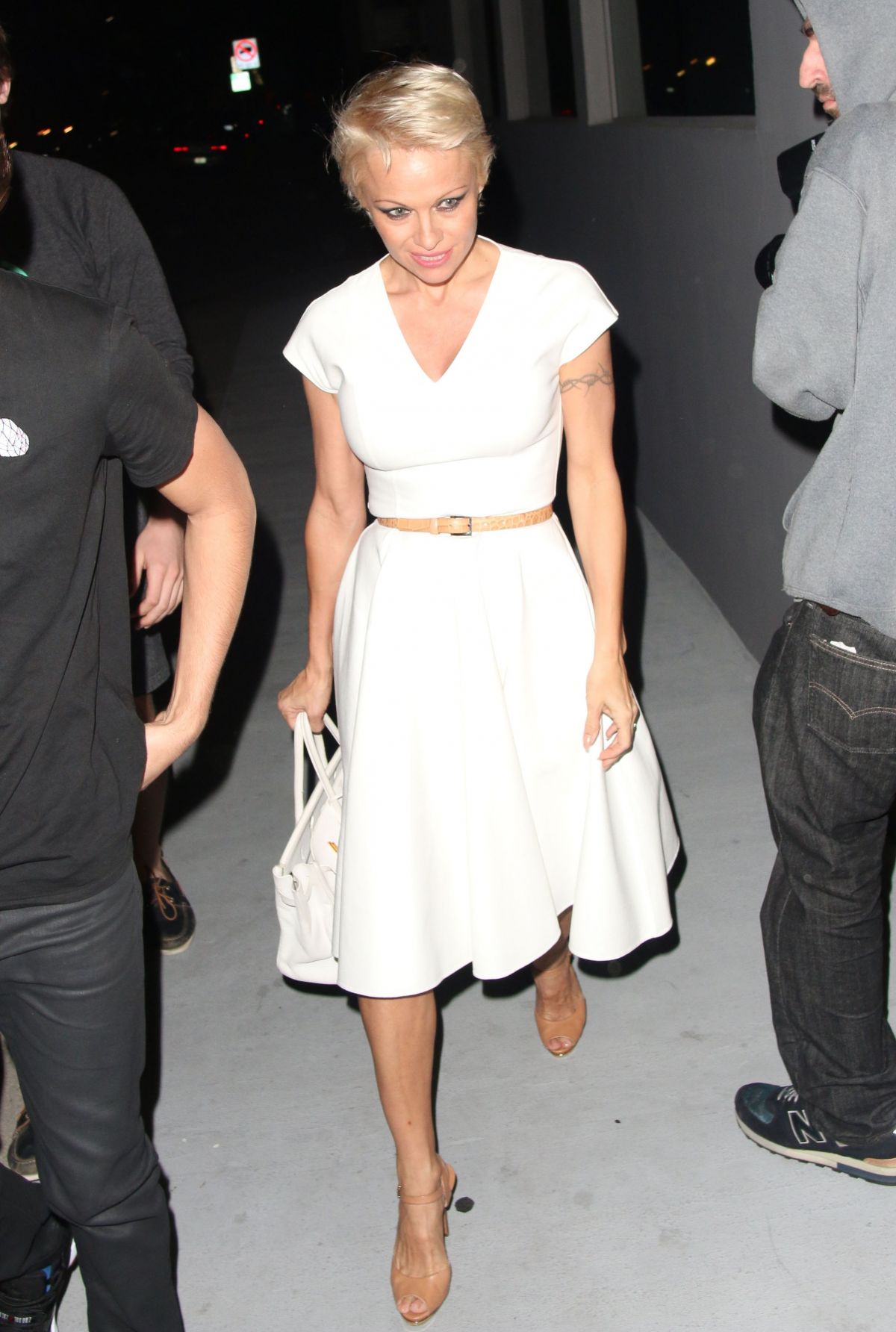PAMELA ANDERSON Out for Dinner at Crossroads Restaurant in Los Angeles ...