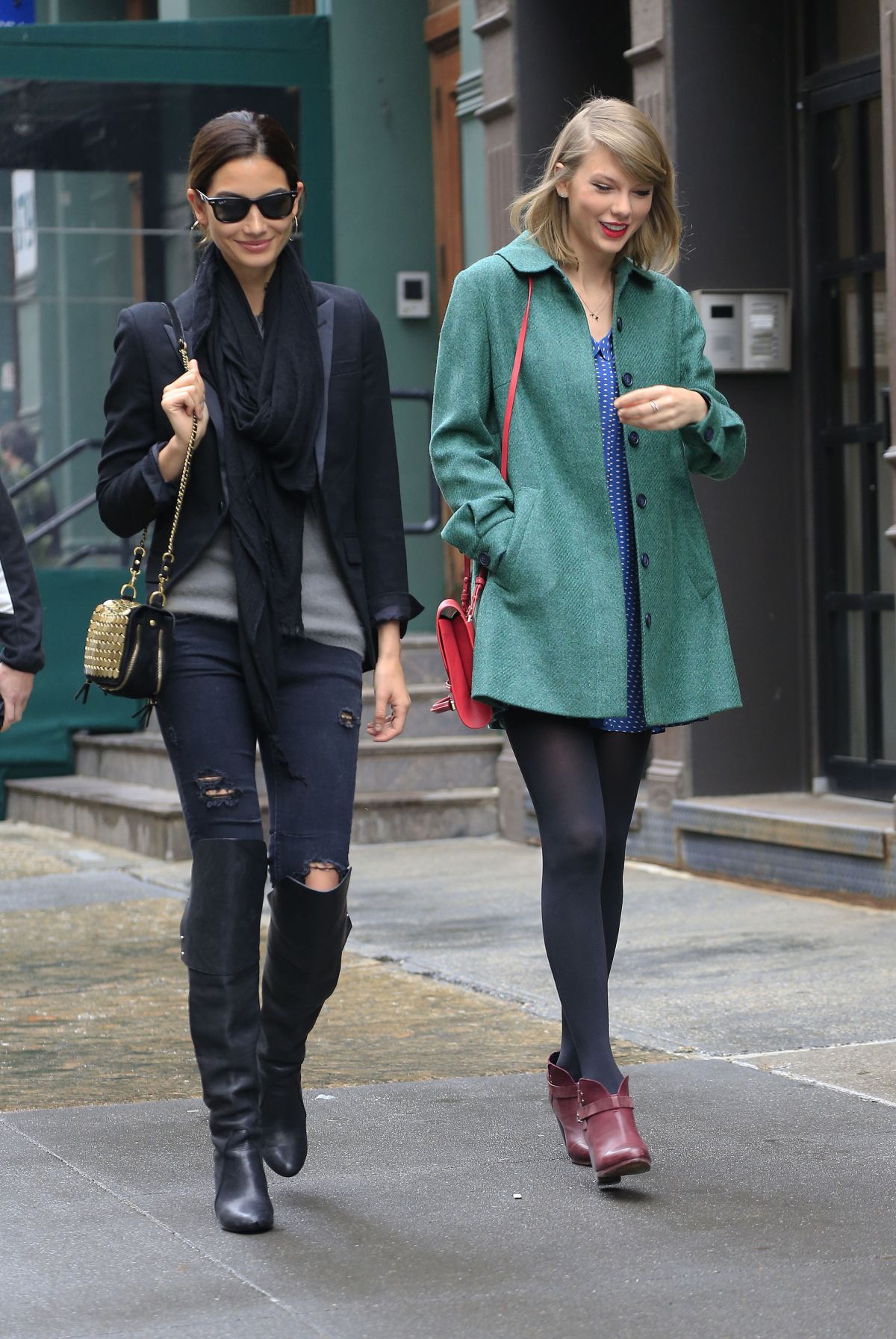 TAYLOR SWIFT and LILY ALDRIDGE Out for Lunch at Locanda Verde ...