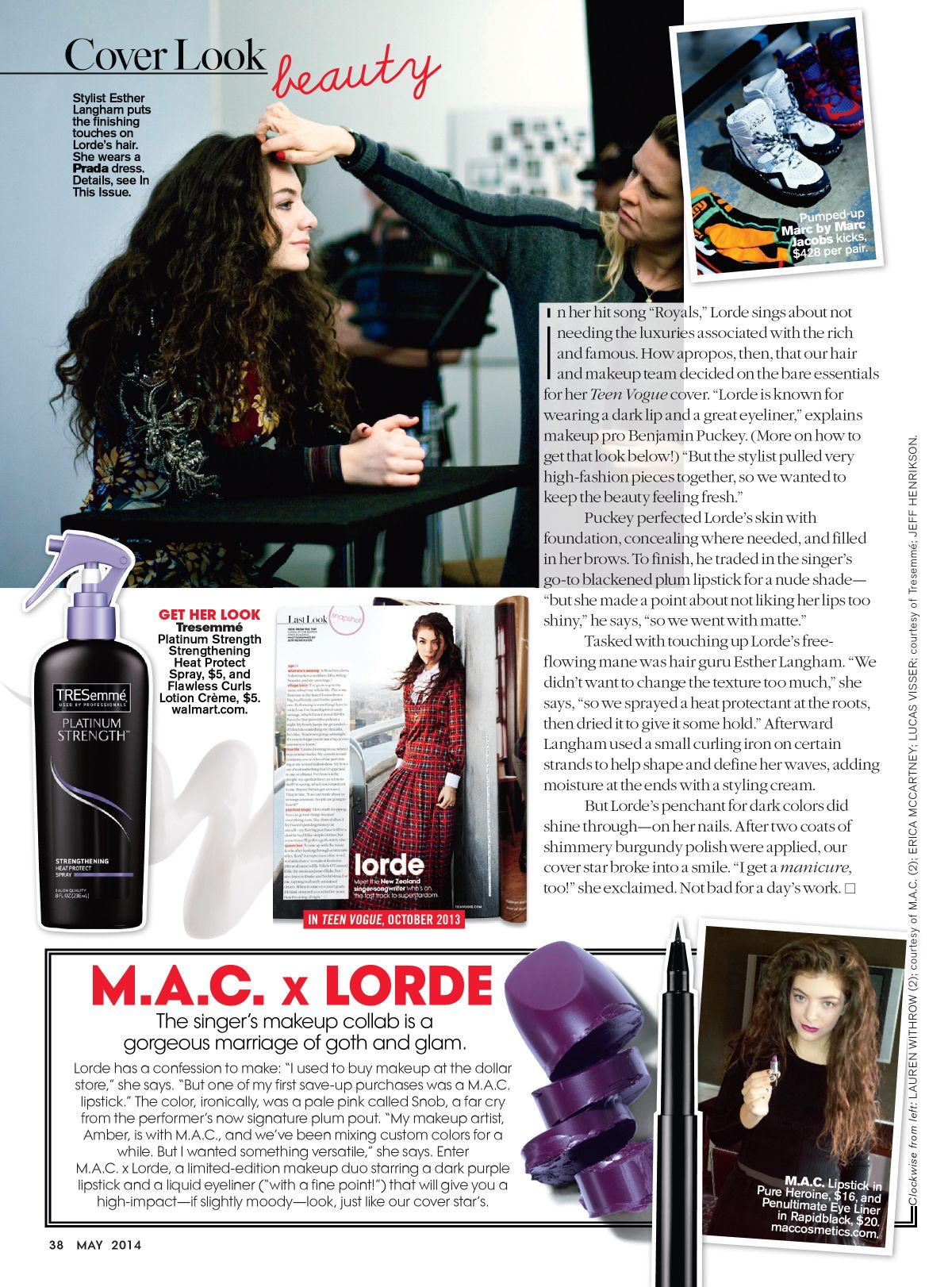 LORDE in Teen Vogue magazine, May 2014 Issue – HawtCelebs