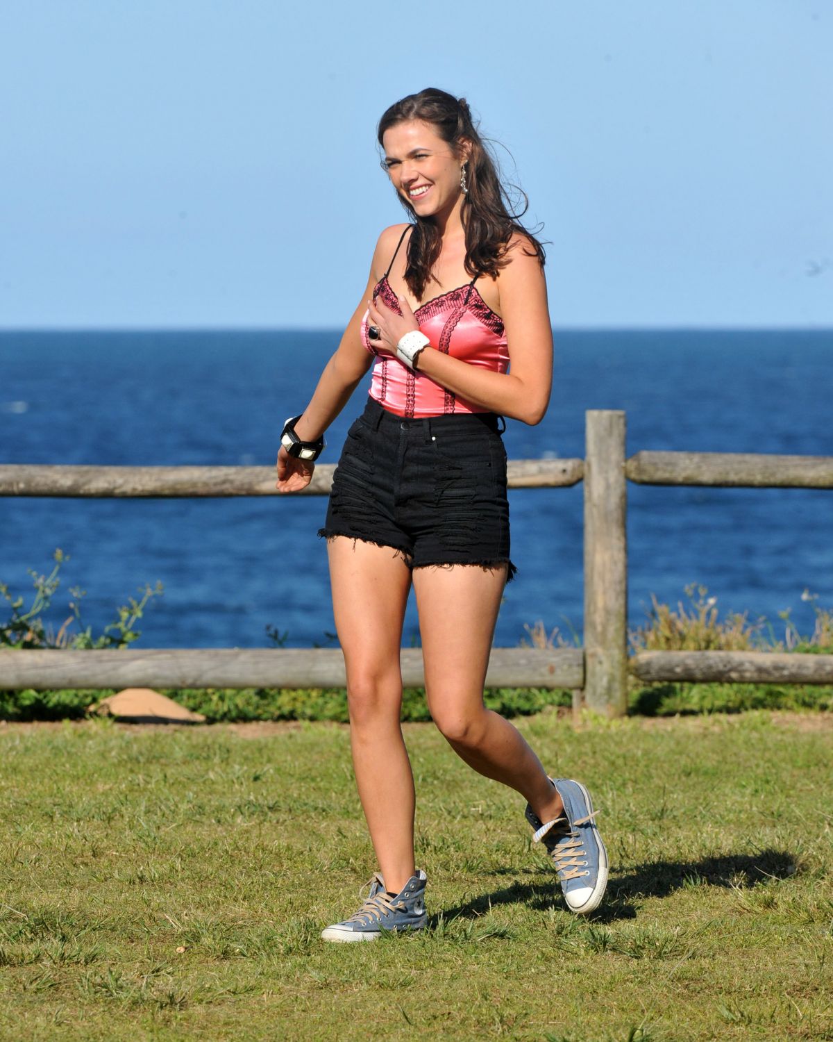 DEMI HARMAN on the Set of Home and Away at Palm Beach in Sydney ...