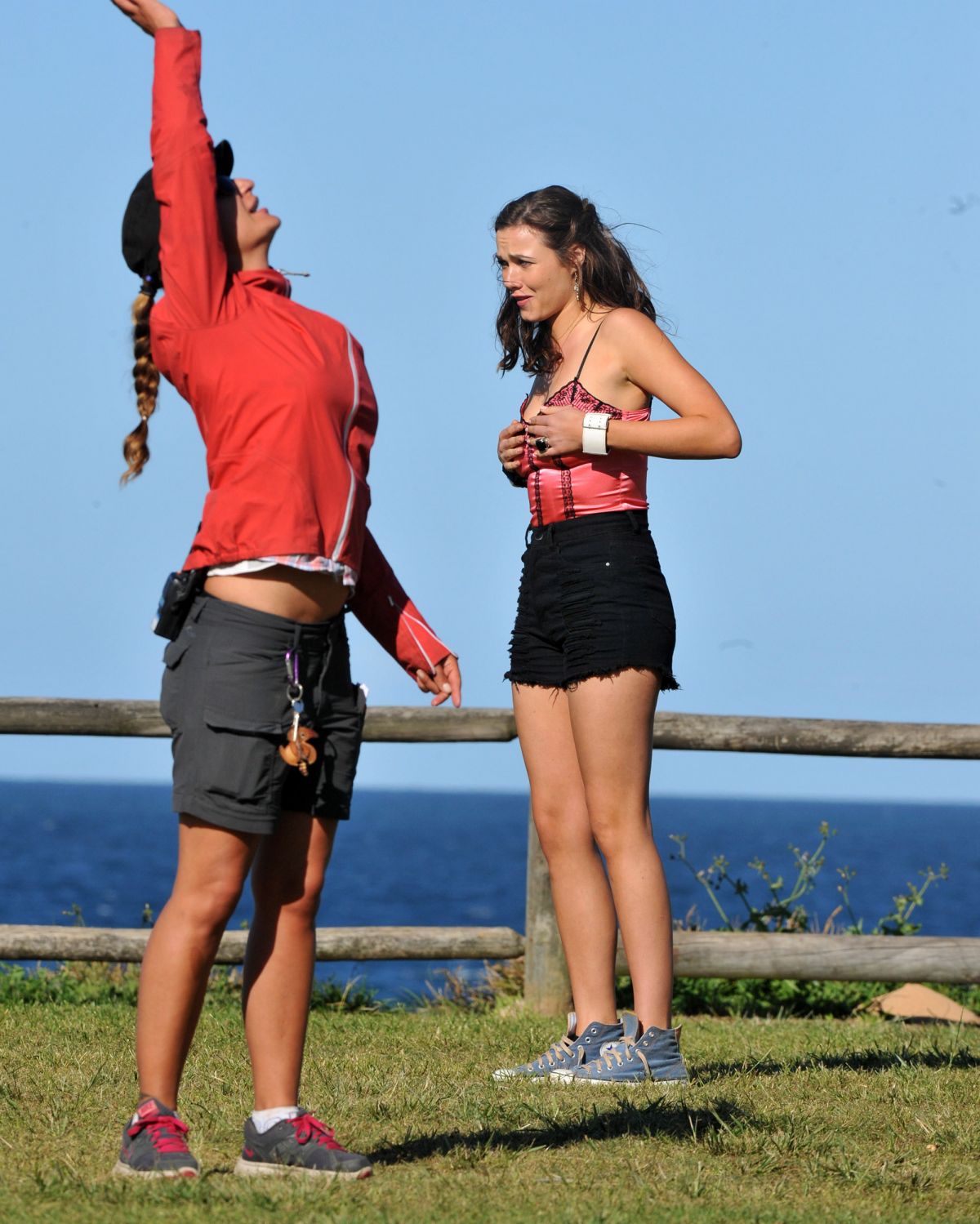 DEMI HARMAN on the Set of Home and Away at Palm Beach in Sydney ...