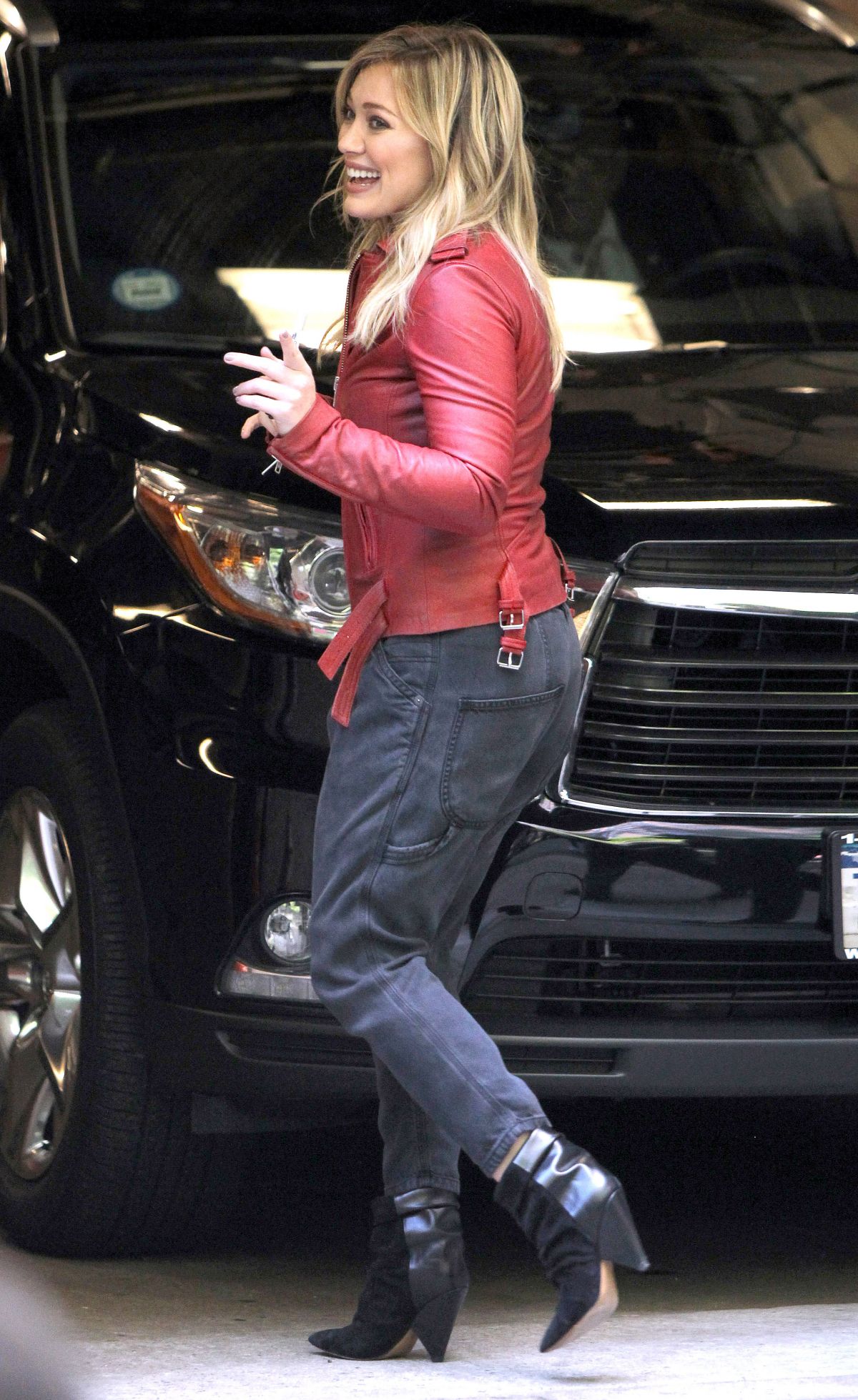 HILARY DUFF Arrives at Live! with Kelly and Michael in New York ...