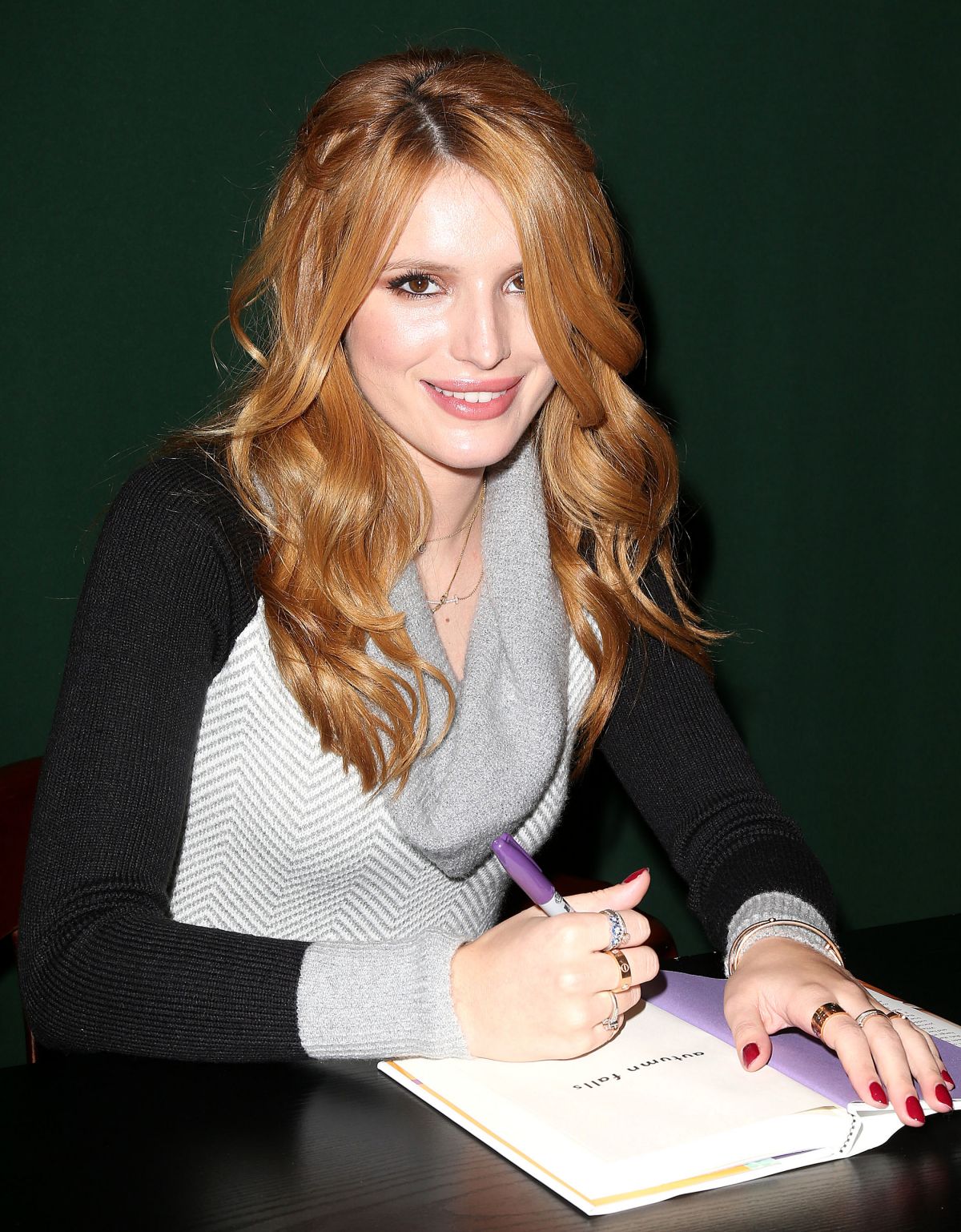 BELLA THORNE at Autumn Falls Book Signing at Barnes & Noble in New York ...