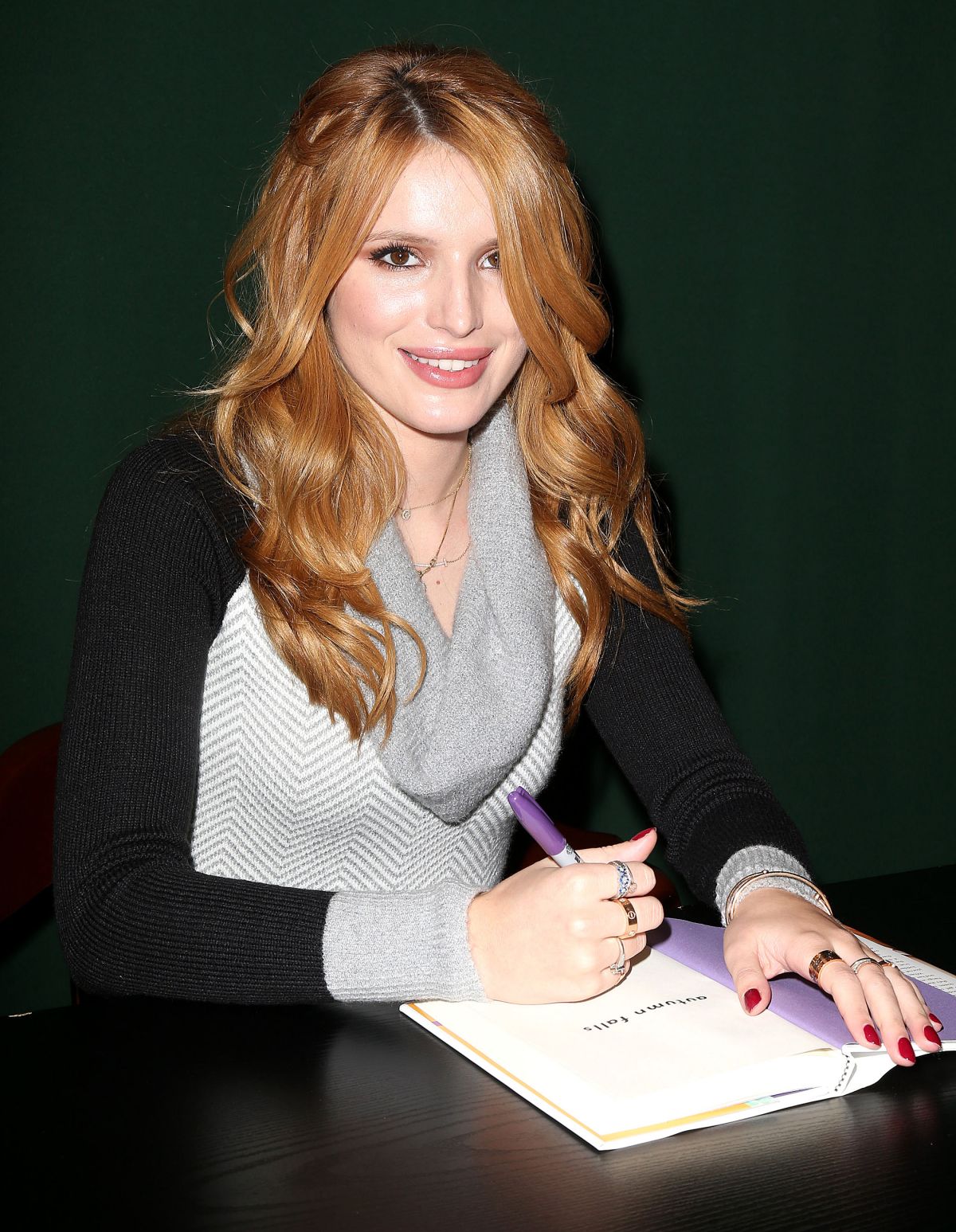 BELLA THORNE at Autumn Falls Book Signing at Barnes & Noble in New York ...