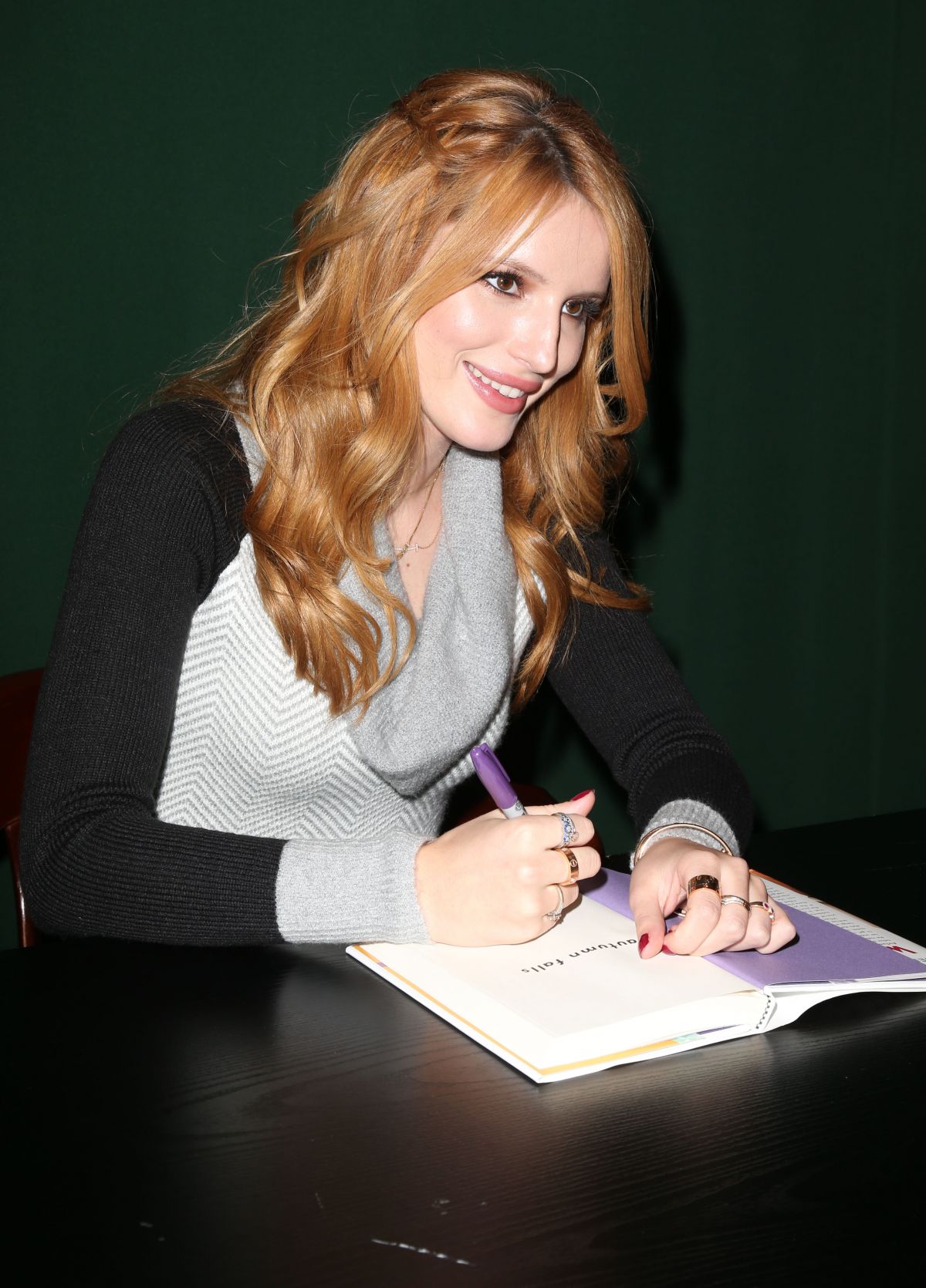 BELLA THORNE at Autumn Falls Book Signing at Barnes & Noble in New York ...