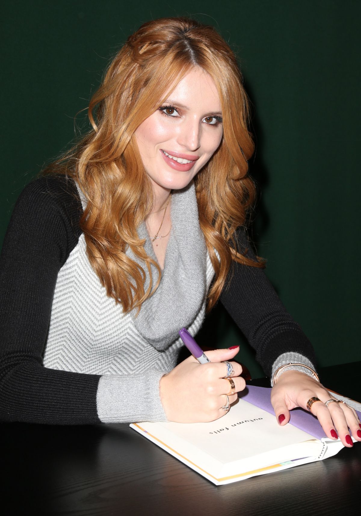 BELLA THORNE at Autumn Falls Book Signing at Barnes & Noble in New York ...