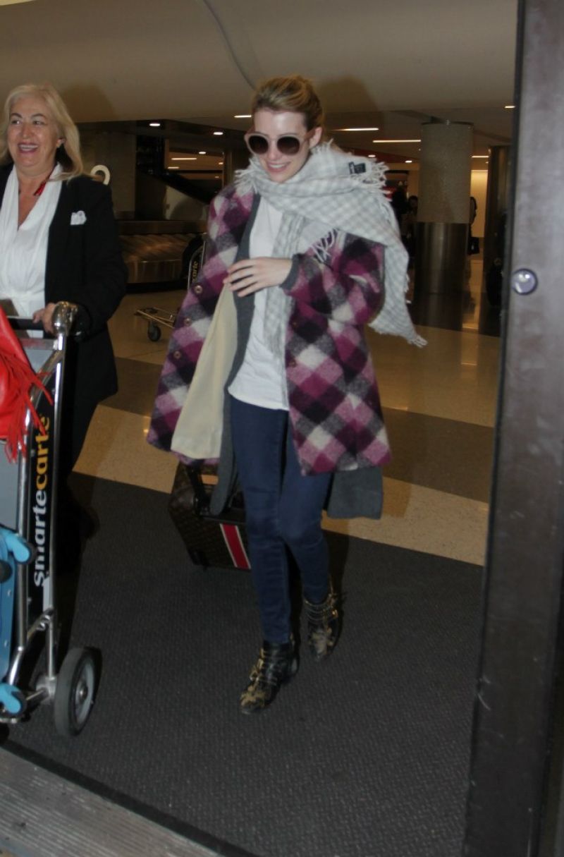 EMMA ROBERTS at LAX Airport in Los Angeles – HawtCelebs