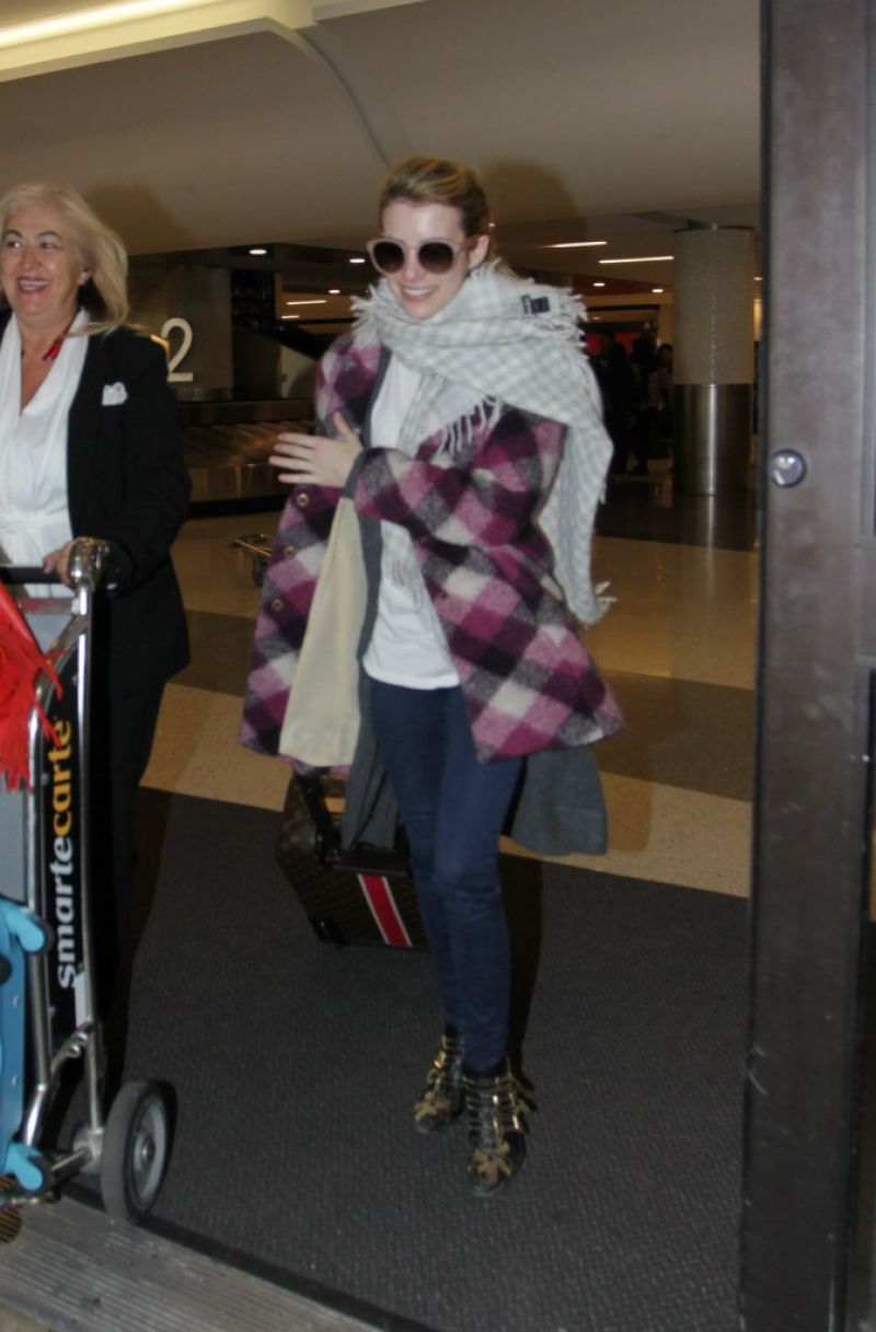 EMMA ROBERTS at LAX Airport in Los Angeles – HawtCelebs