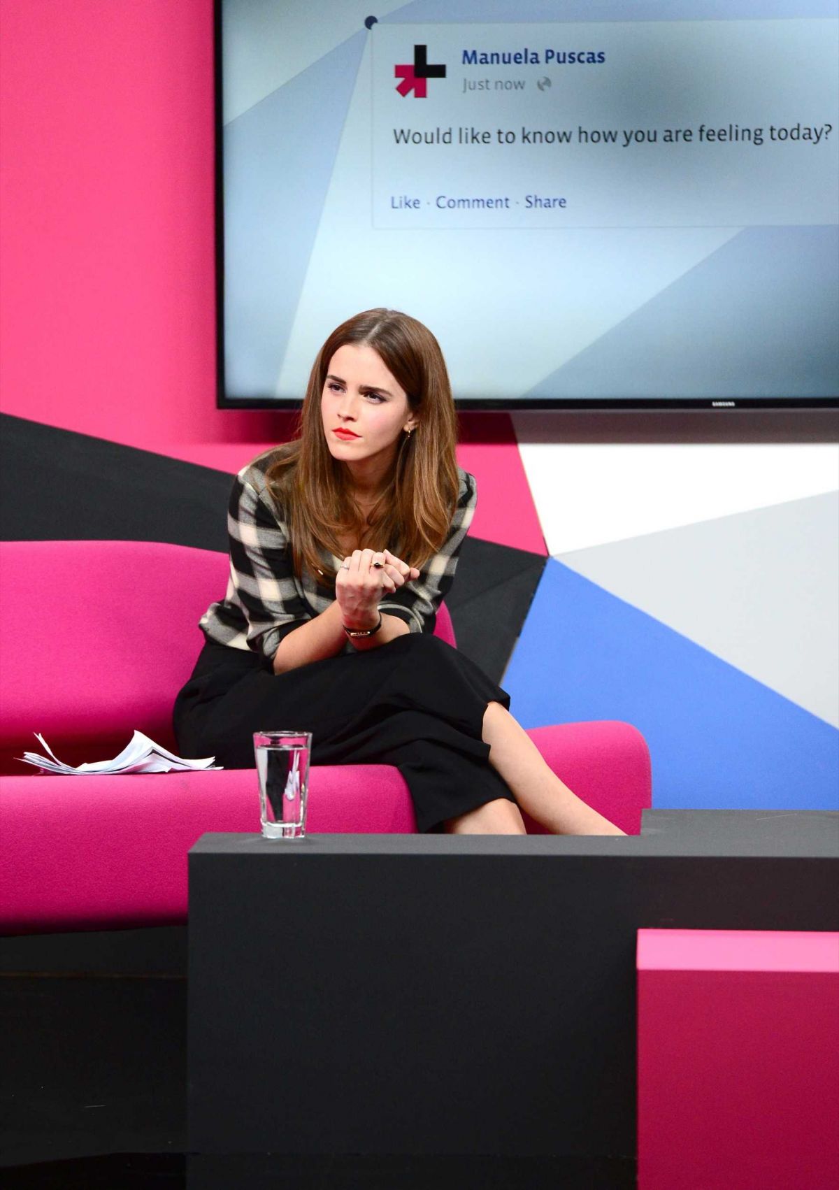EMMA WATSON at Heforshe Facebook Q&A in London – HawtCelebs