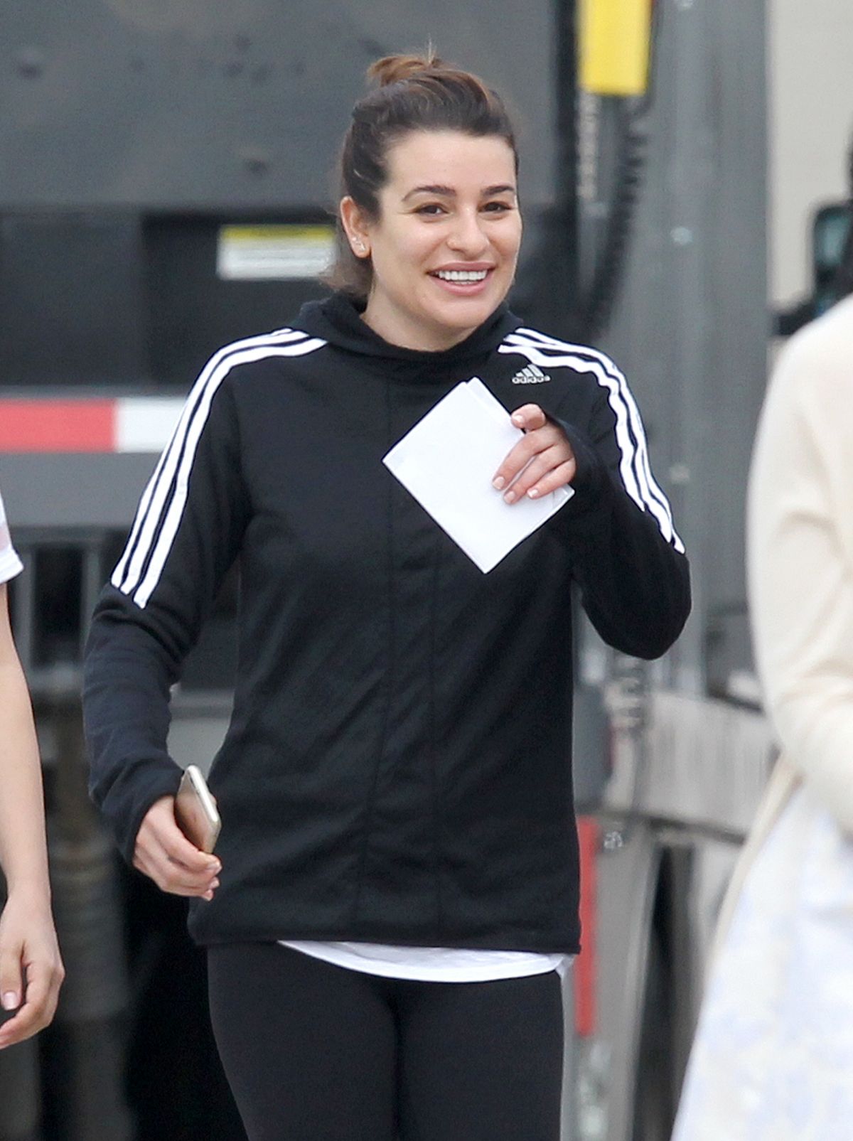 LEA MICHELE on the Set of Scream Queens in New Orleans – HawtCelebs