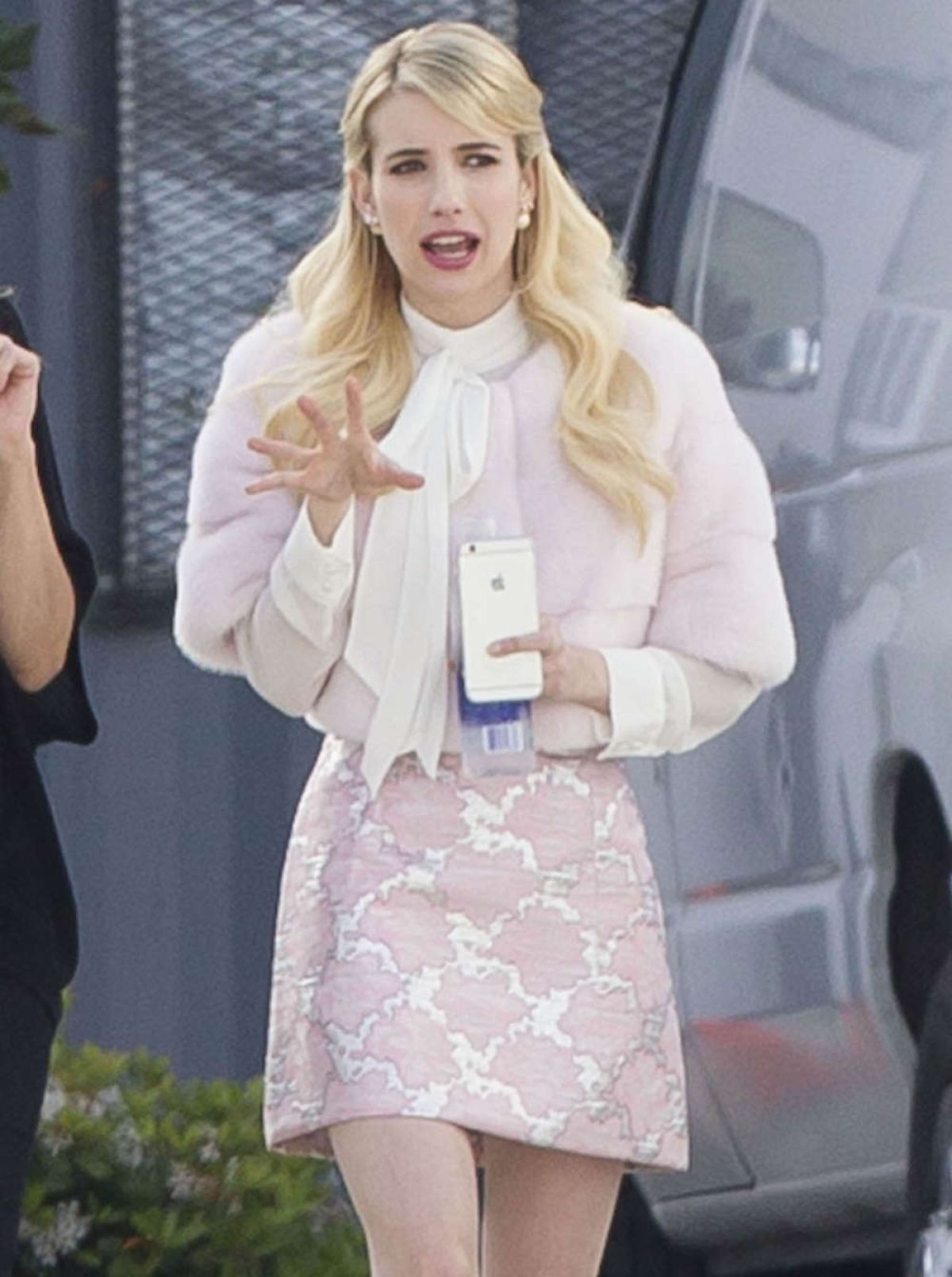 EMMA ROBERTS at Scream Queens Movie Set in New Orleans – HawtCelebs