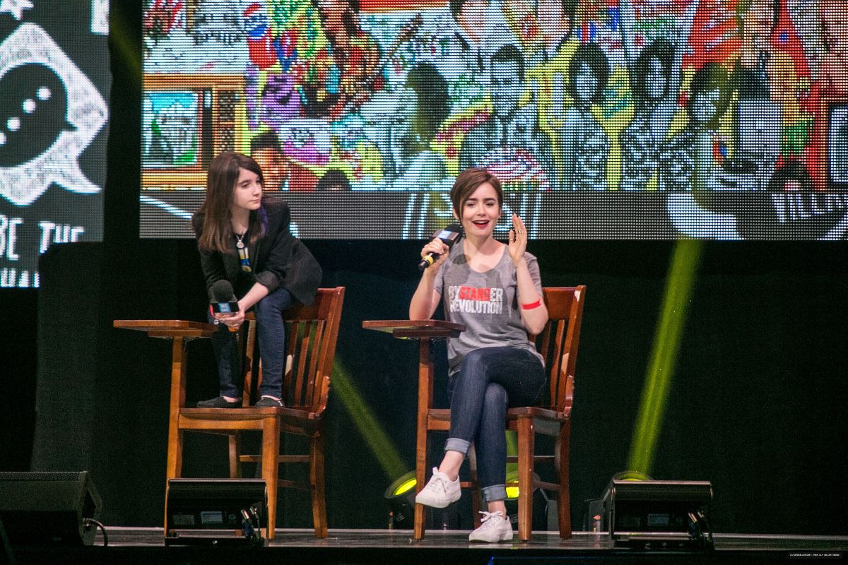 LILY COLLINS at We Day Event in Seattle – HawtCelebs