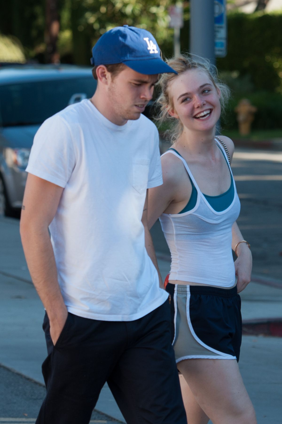 ELLE FANNING and Zalman Band Out and About in Los Angeles 07/23/2015 ...