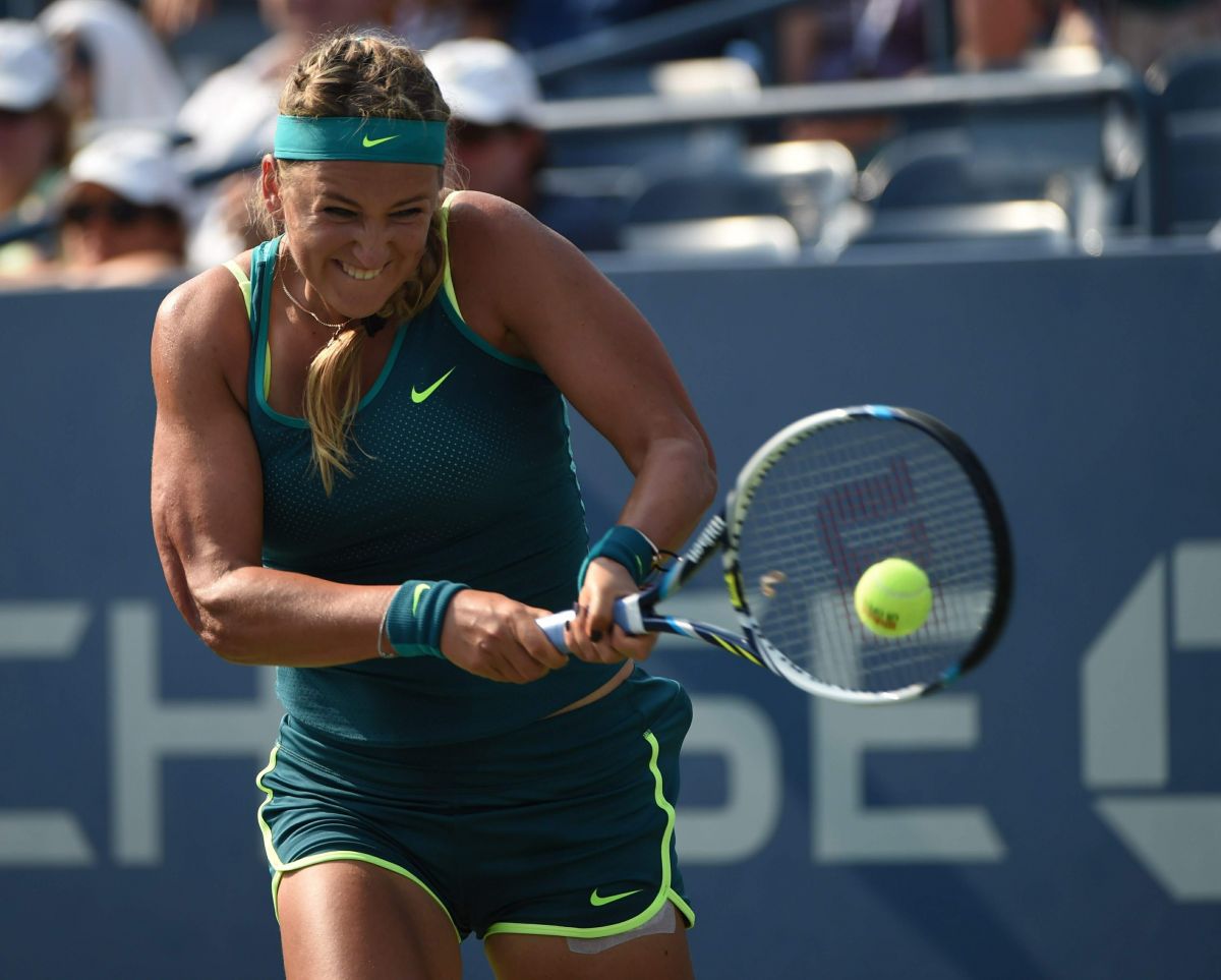 VICTORIA AZARENKA at 1st Round of US Open in New York 08/31/2015 ...