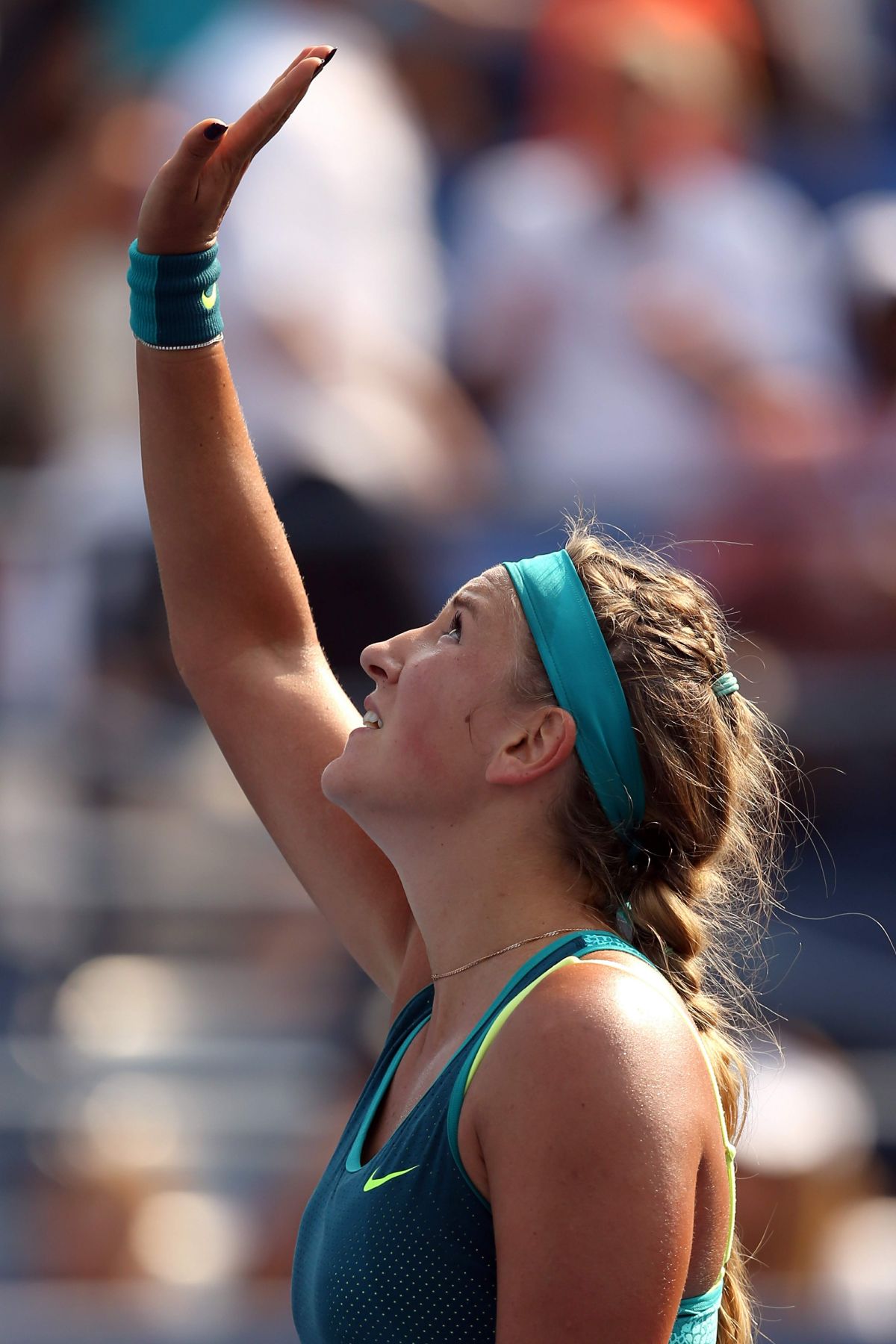 VICTORIA AZARENKA at 1st Round of US Open in New York 08/31/2015 ...