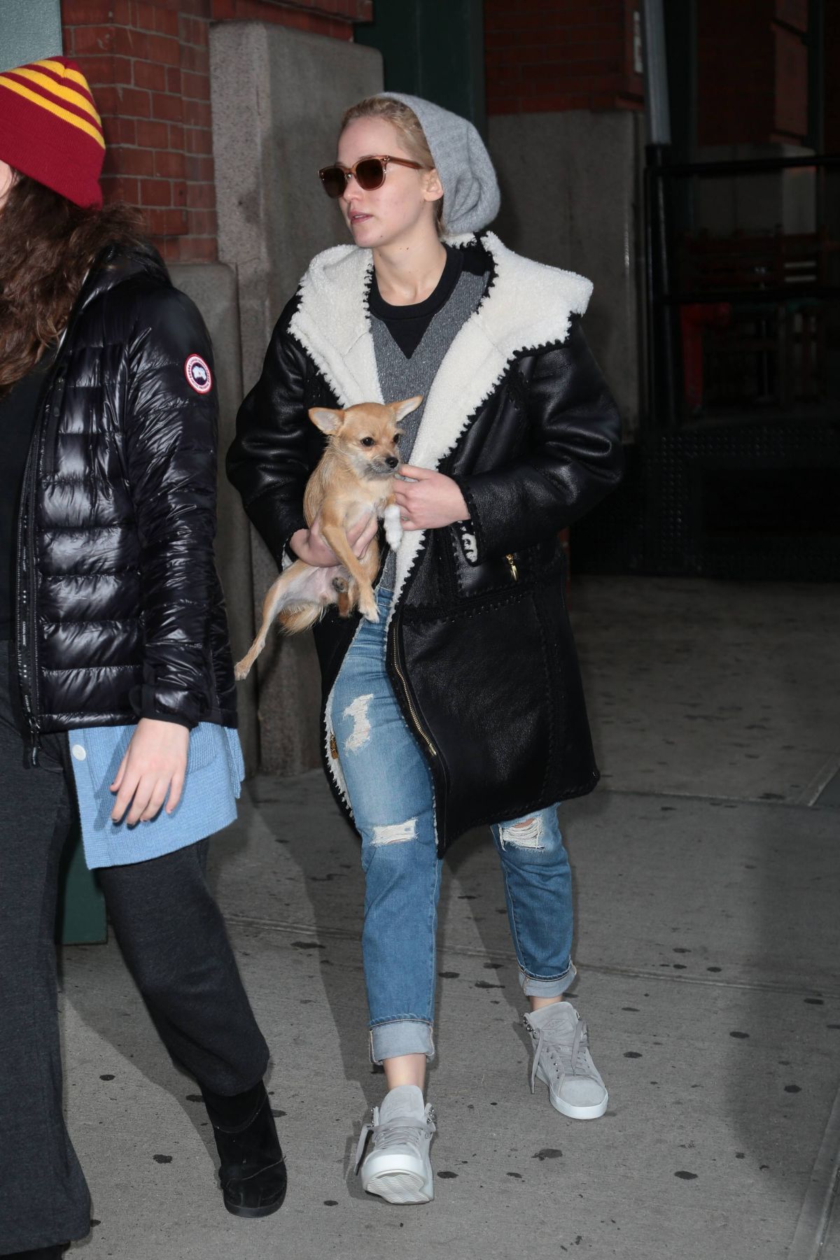 JENNIFER LAWRENCE Out with Her Dog in New York 11/25/2015 – HawtCelebs