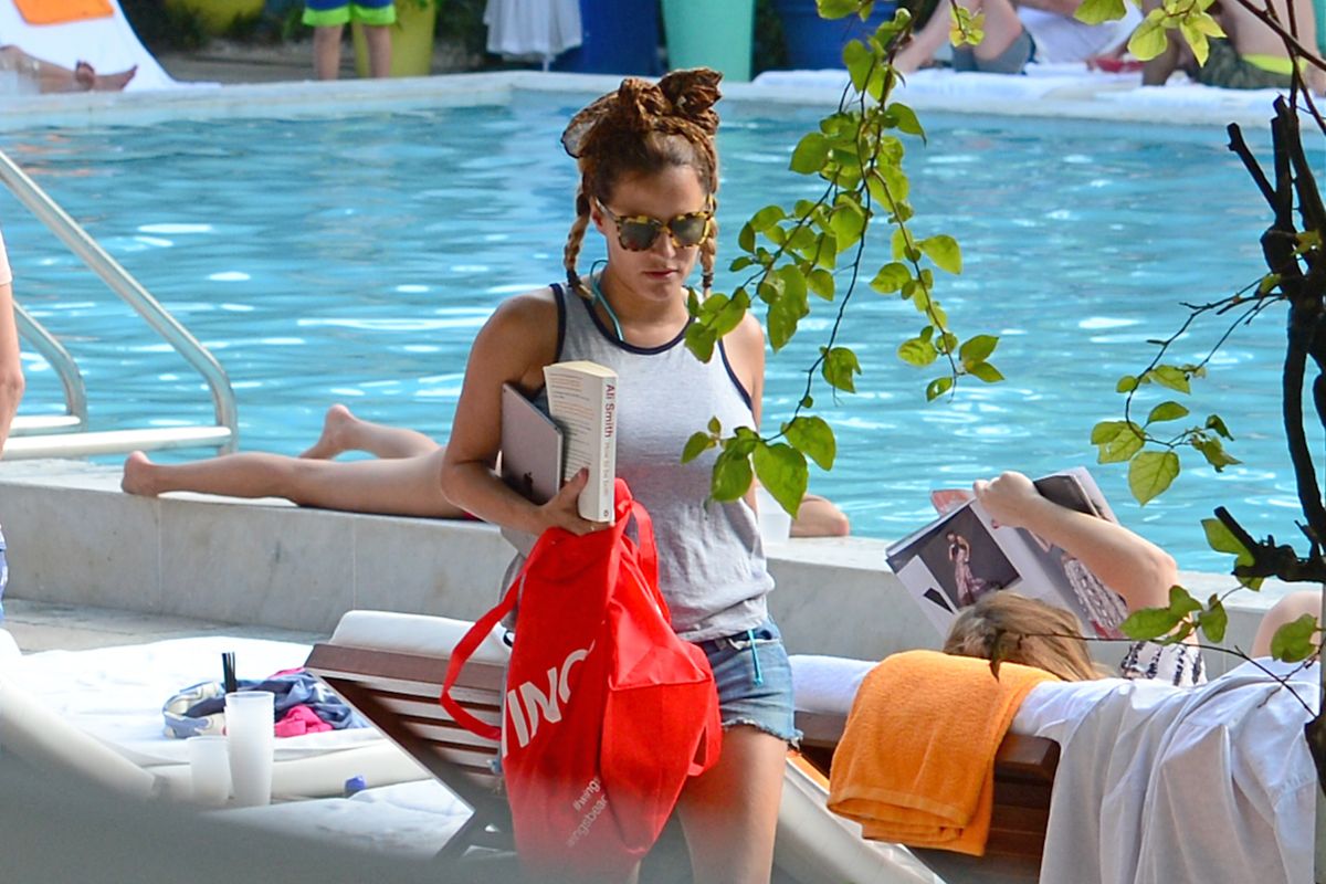 CAROLINE FLACK at a Pool in Miami 01/02/2016 – HawtCelebs