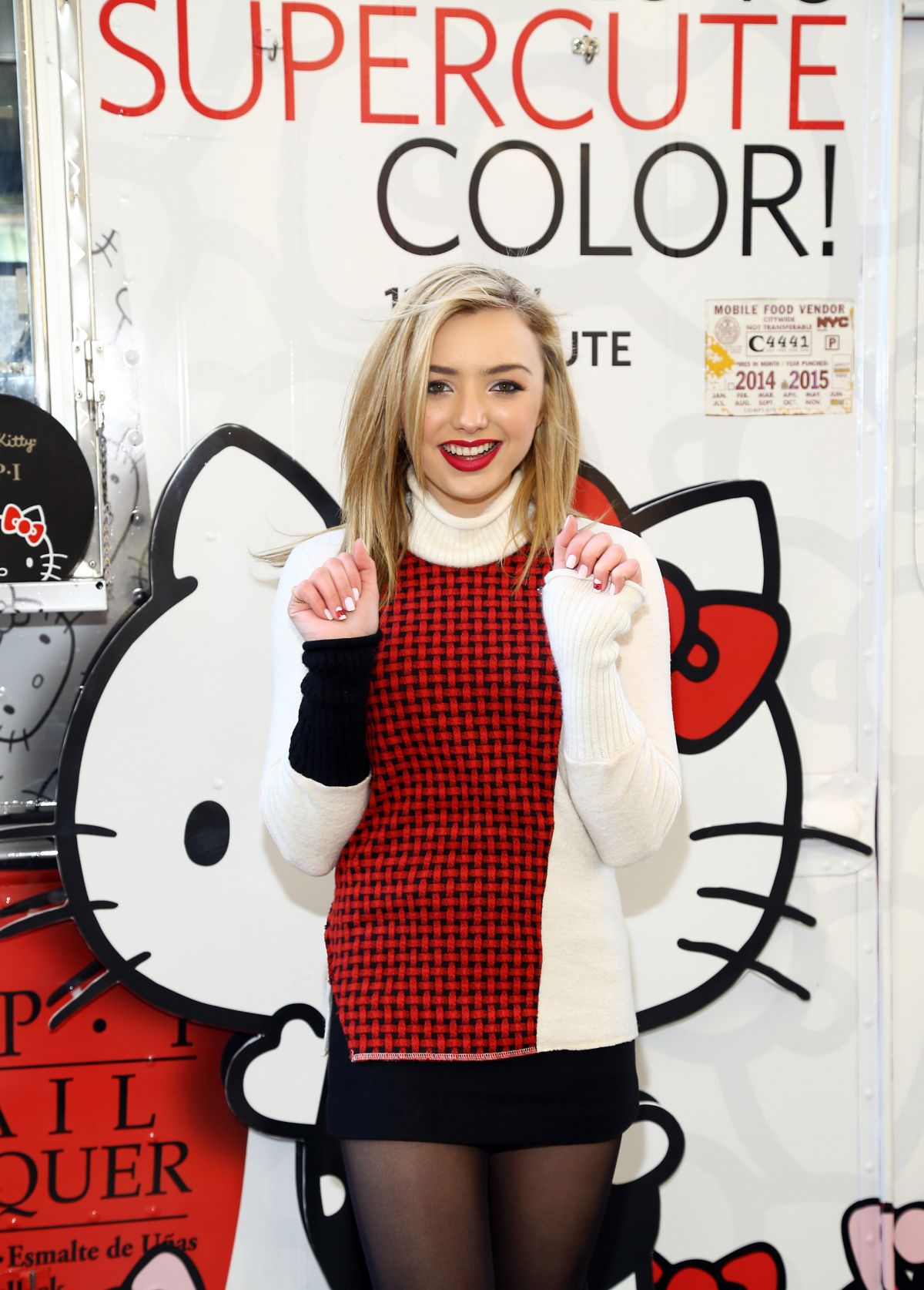 PEYTON LIST at Hello Kitty by Opi Collection Launch in New York 01/21 ...