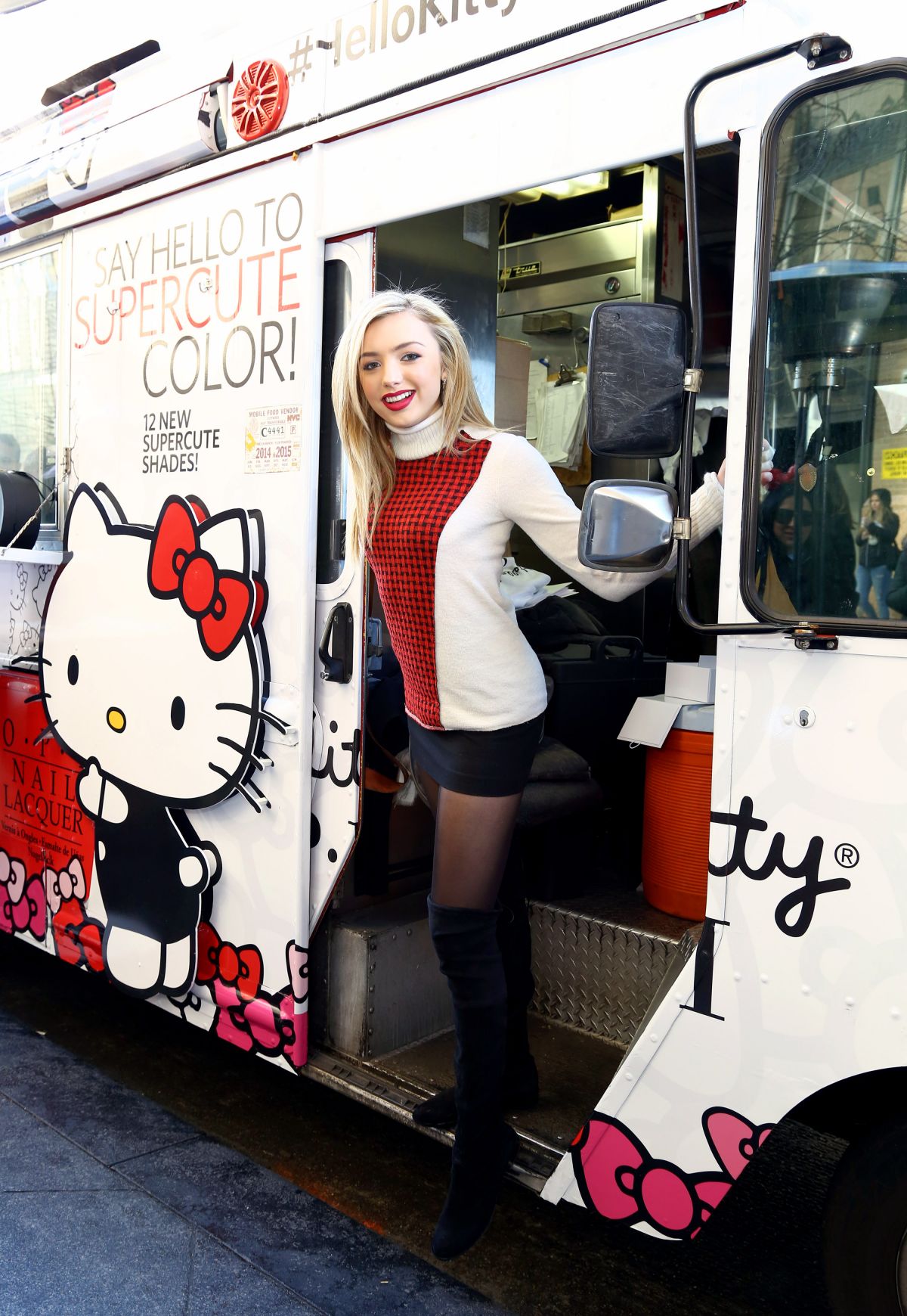 PEYTON LIST at Hello Kitty by Opi Collection Launch in New York 01/21 ...