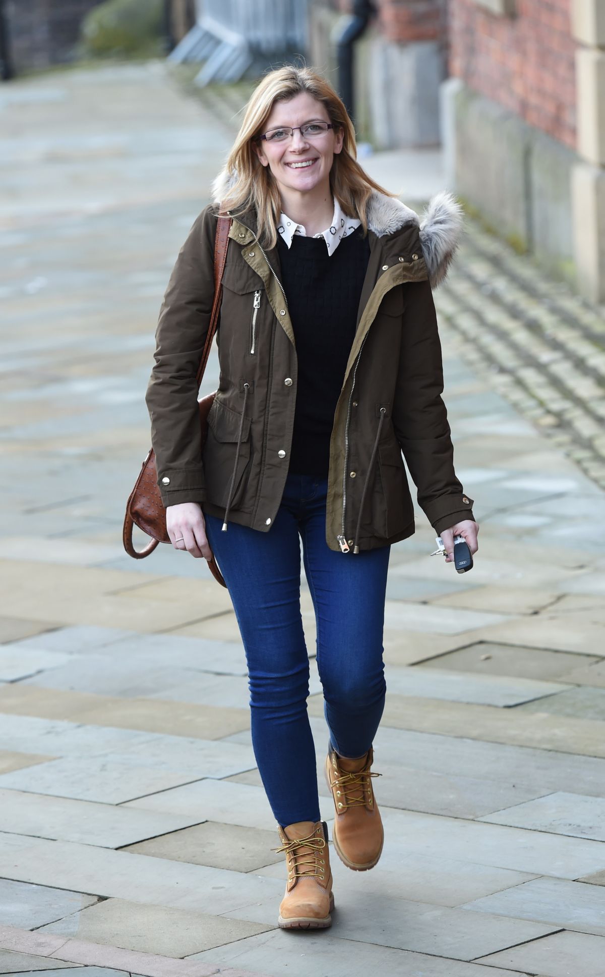 JANE DANSON Leaves Key 103 Radio Station in Manchester 02/12/2016 ...