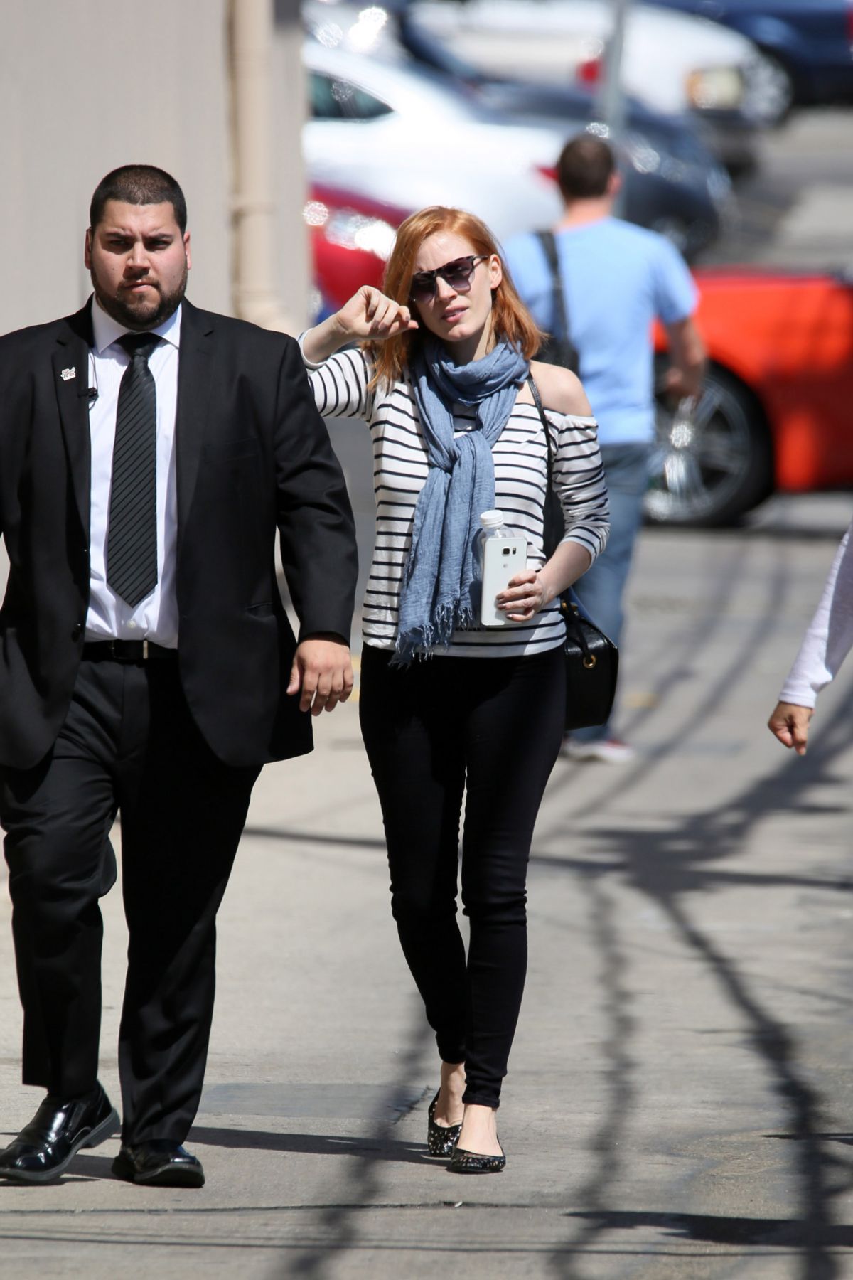 JESSICA CHASTAIN Arrives and Leaves ‘Jimmy Kimmel Live’ in Hollywood 04 ...