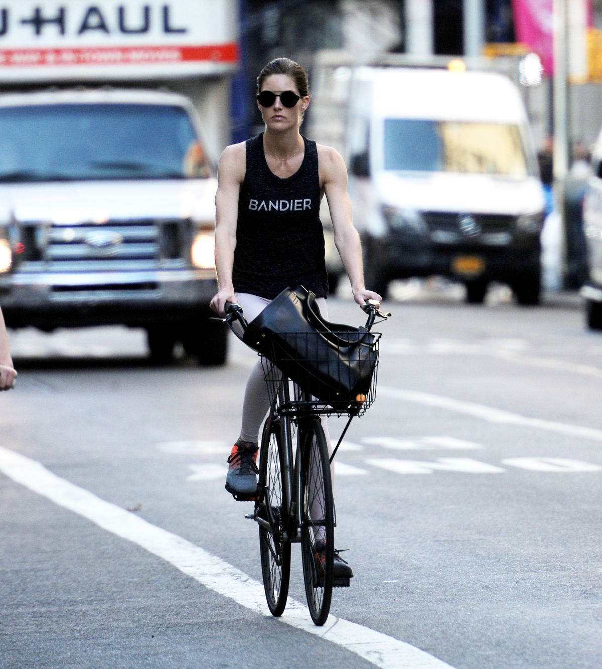 HILARY RHODA Rides Her Bike Out in New York 06/01/2016 – HawtCelebs