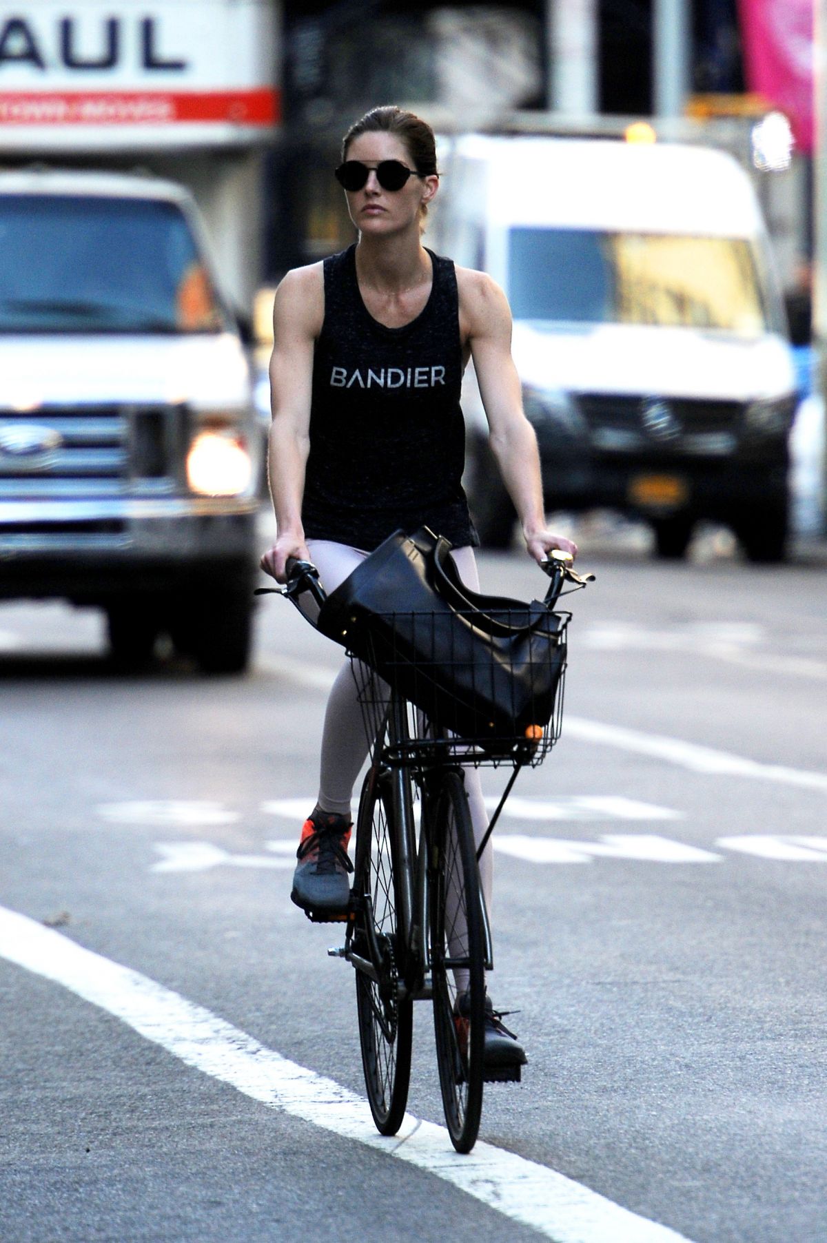 HILARY RHODA Rides Her Bike Out in New York 06/01/2016 – HawtCelebs