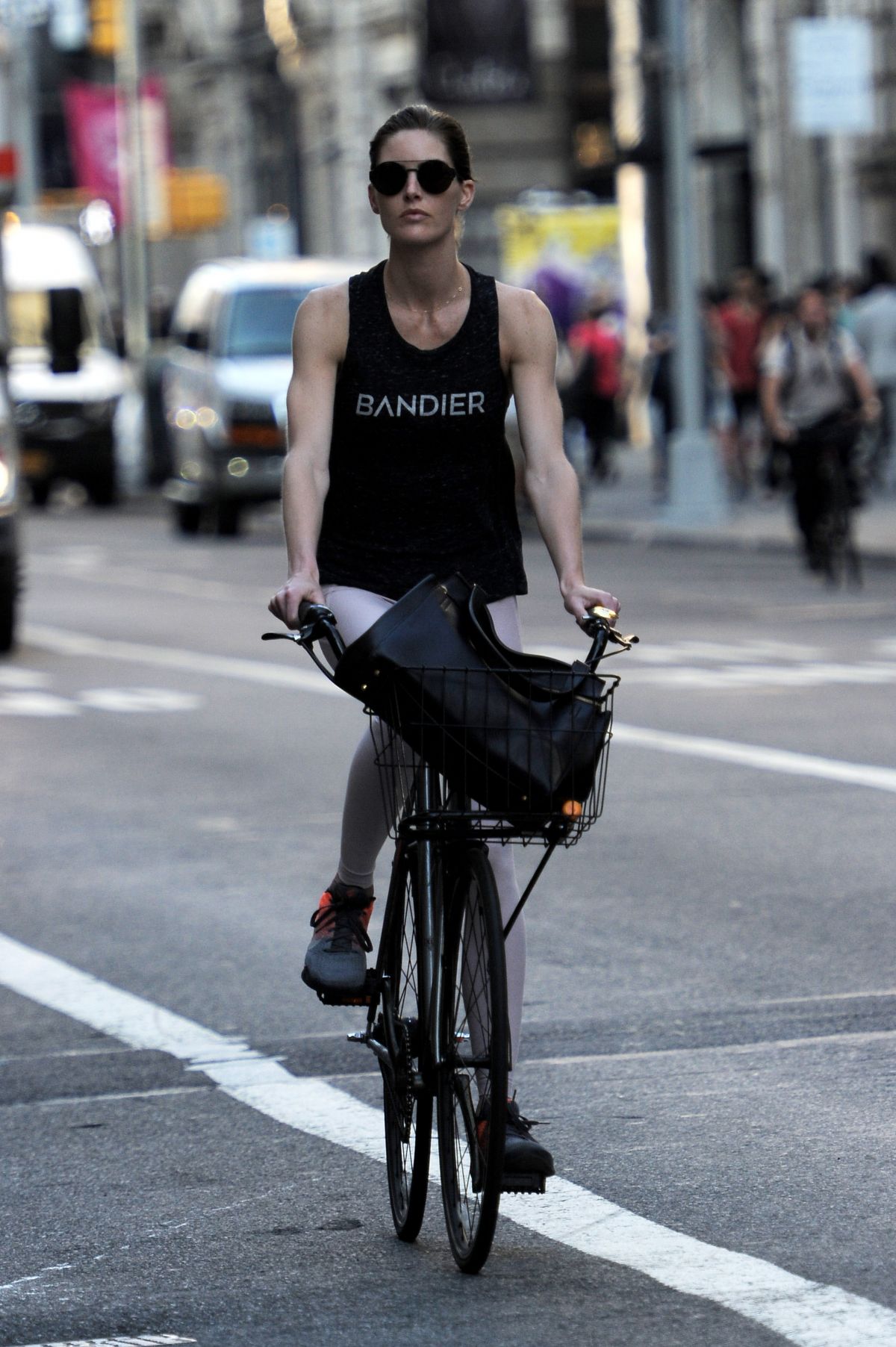 HILARY RHODA Rides Her Bike Out in New York 06/01/2016 – HawtCelebs