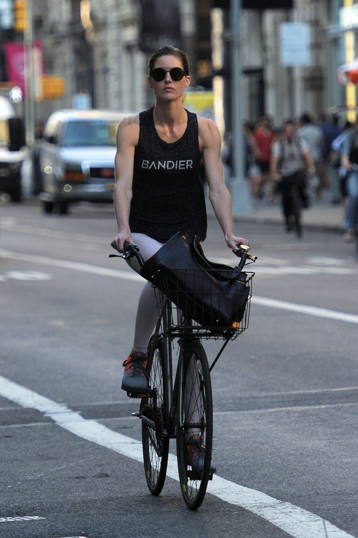 HILARY RHODA Rides Her Bike Out in New York 06/01/2016 – HawtCelebs