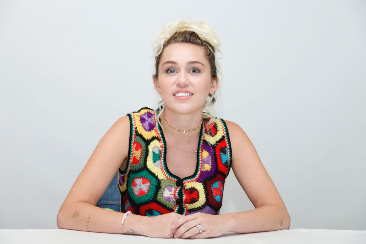 MILEY CYRUS at ‘Crisis in Six Scenes’ Press Conference in Los Angeles ...