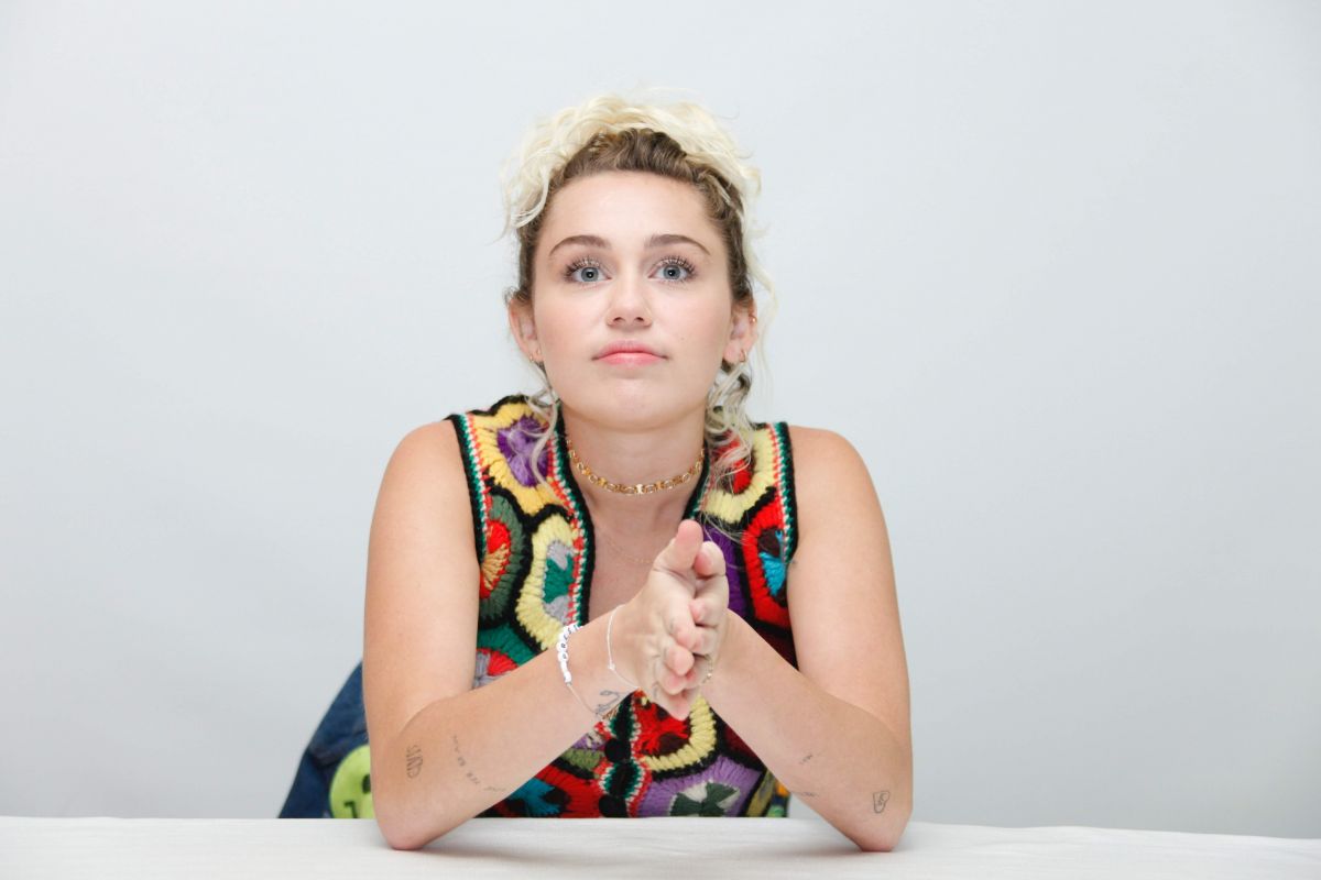 MILEY CYRUS at ‘Crisis in Six Scenes’ Press Conference in Los Angeles ...