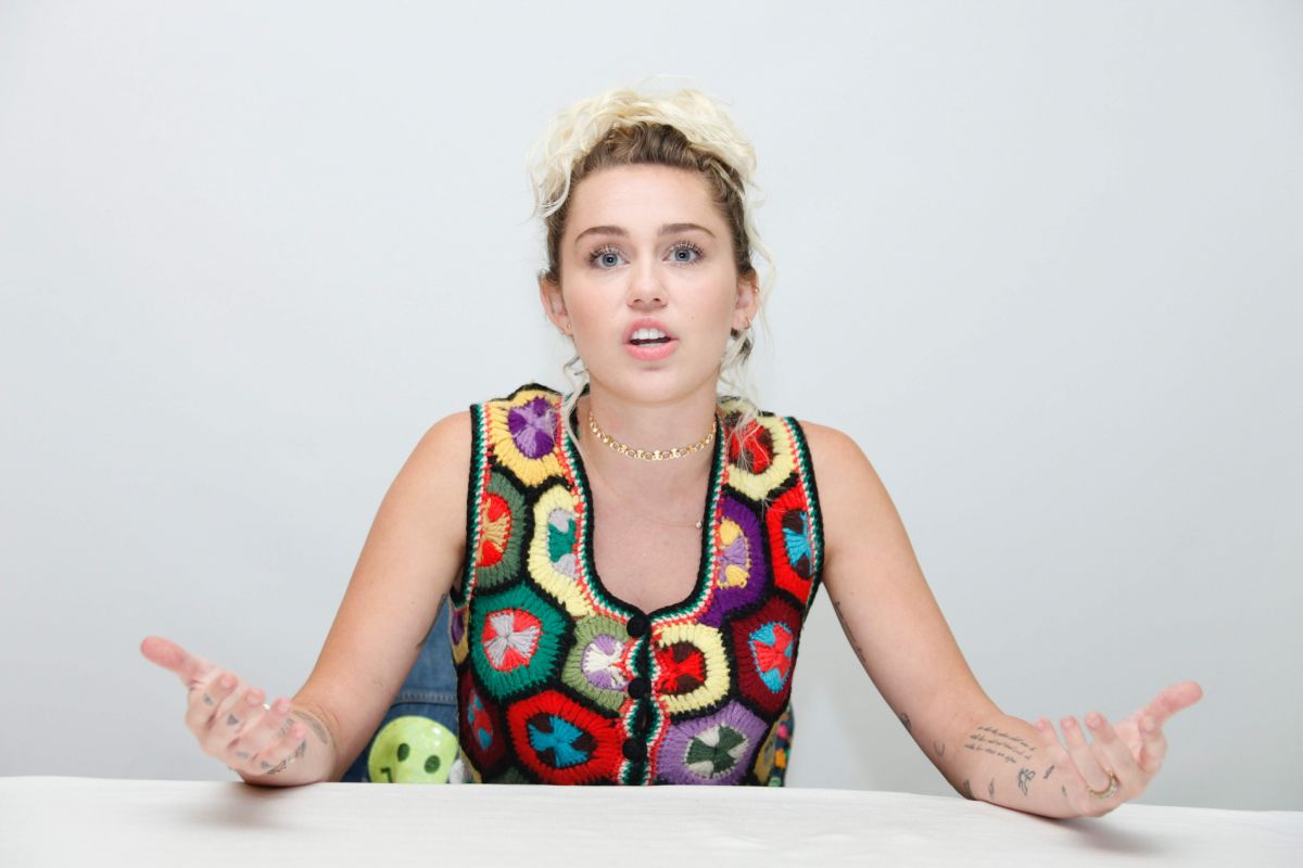MILEY CYRUS at ‘Crisis in Six Scenes’ Press Conference in Los Angeles ...