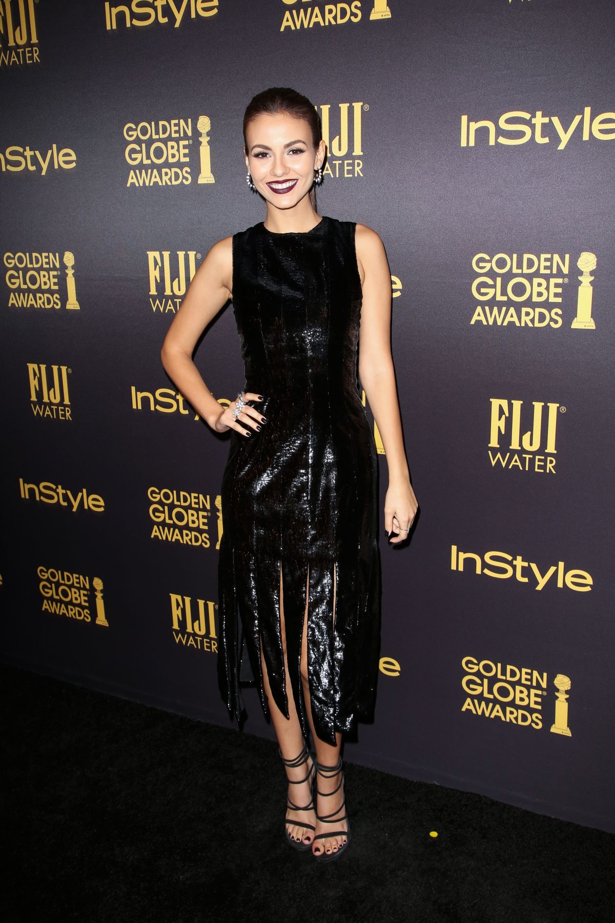 VICTORIA JUSTICE at HFPA & Instyle’s Celebration of Golden Globe Awards ...