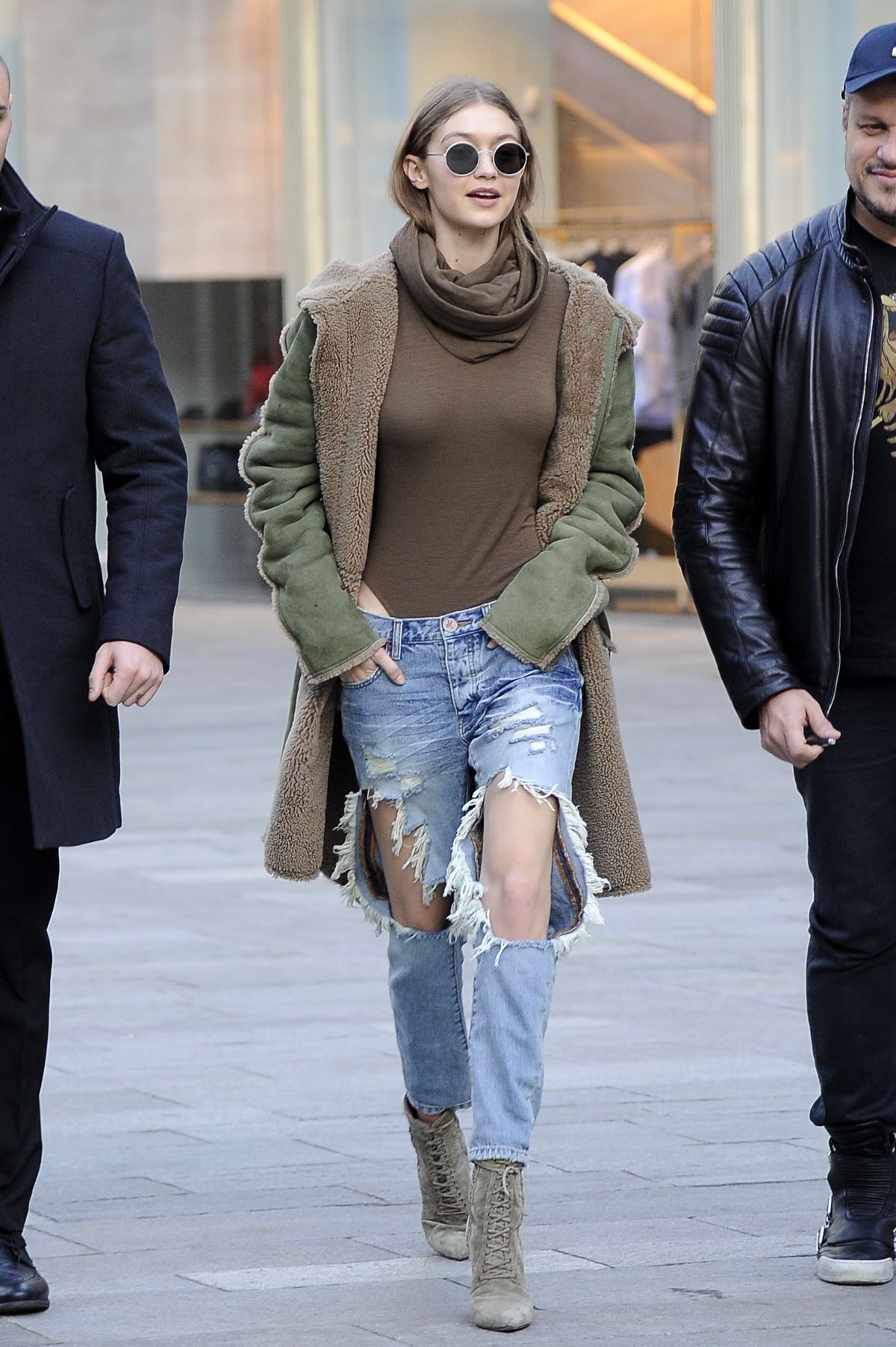 GIGI HADID Out Shopping in Milan 02/21/2017 – HawtCelebs