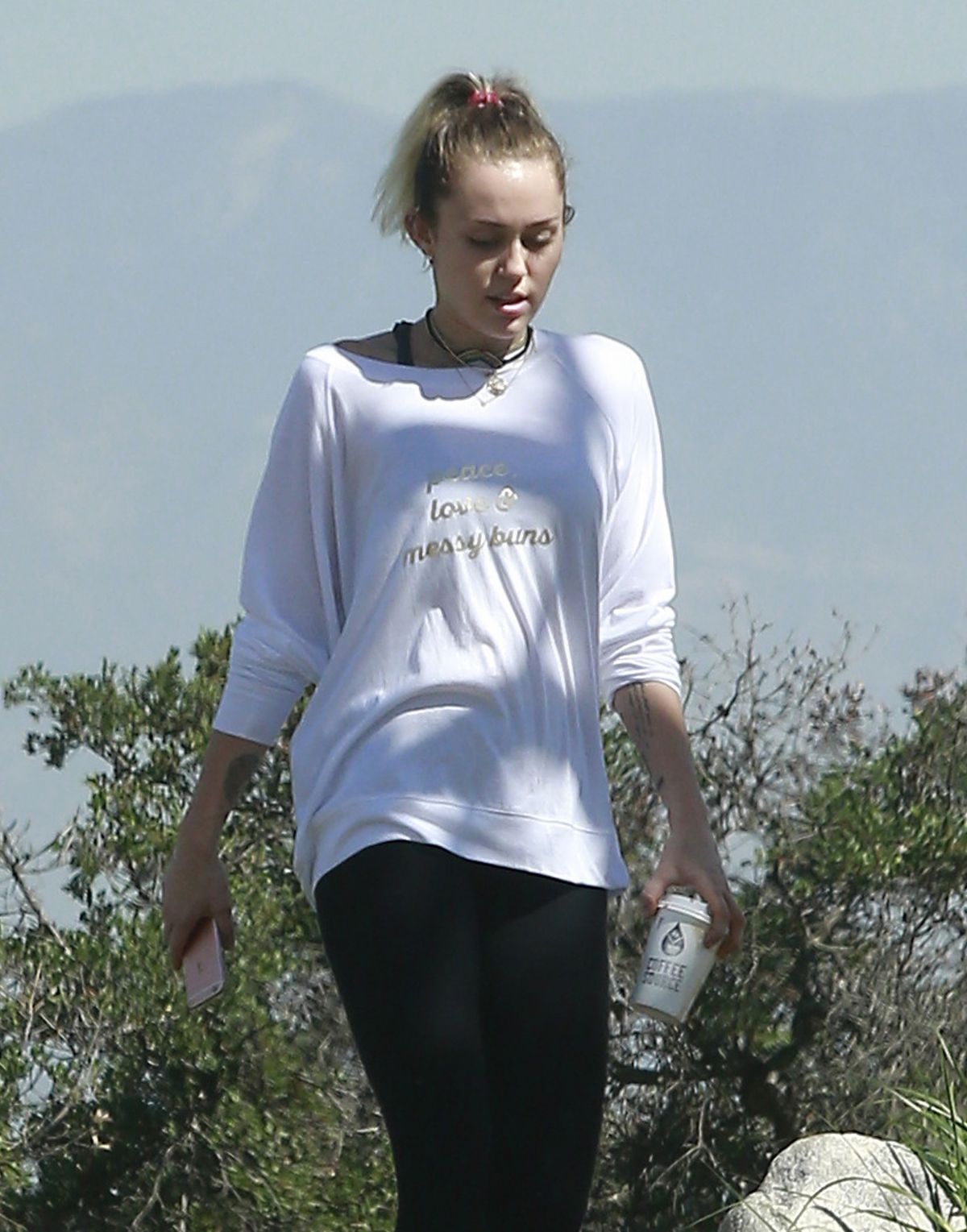 MILEY CYRUS Out Hikkinig at a Park in Los Angeles 03/16/2017 – HawtCelebs