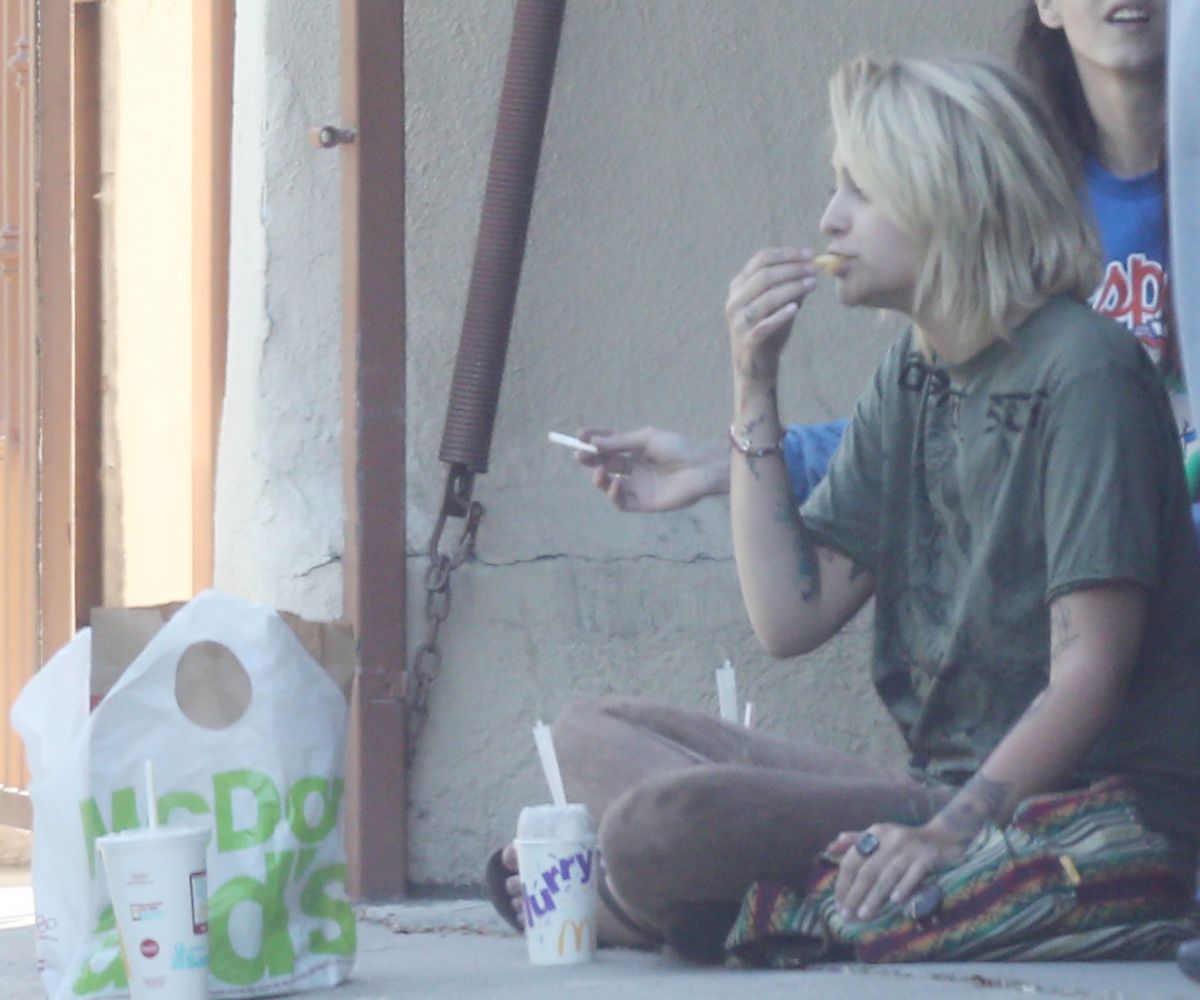 PARIS JACKSON at McDonald’s Eating and Smoking in Van Nuys 04/03/2017 ...