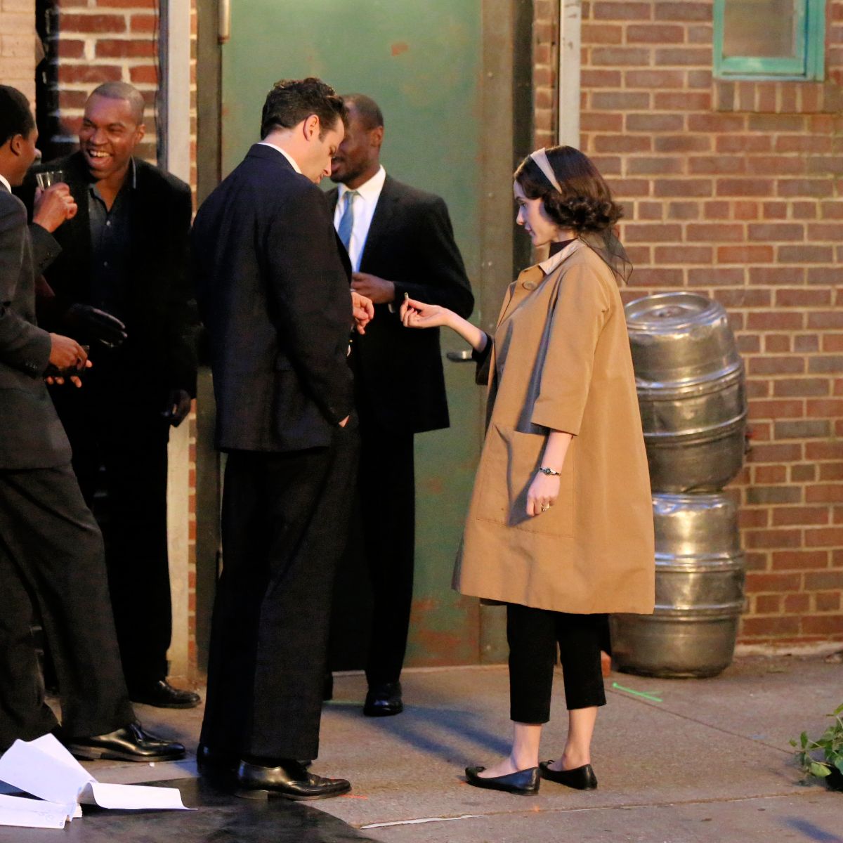 RACHEL BROSNAHAN Smoking a Cigarette Outside Village Vanguard in New ...
