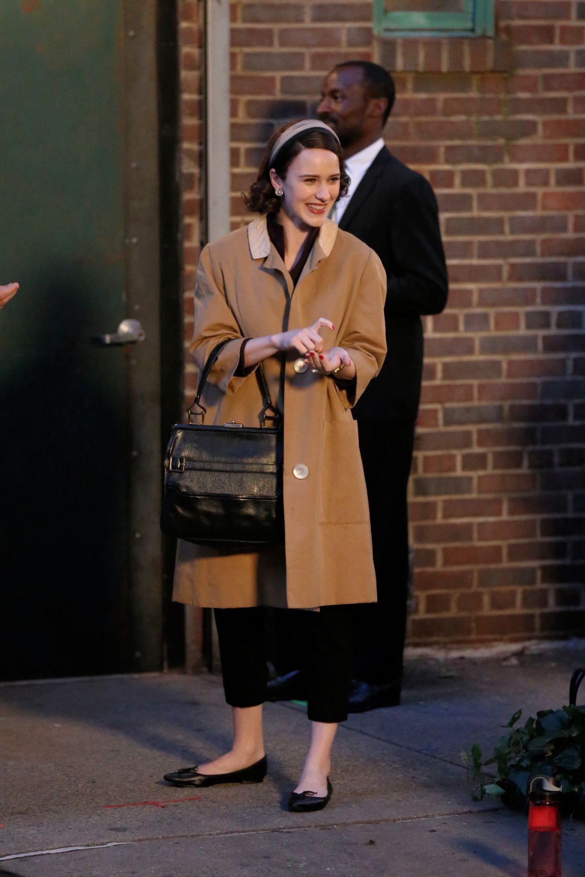 RACHEL BROSNAHAN Smoking a Cigarette Outside Village Vanguard in New ...