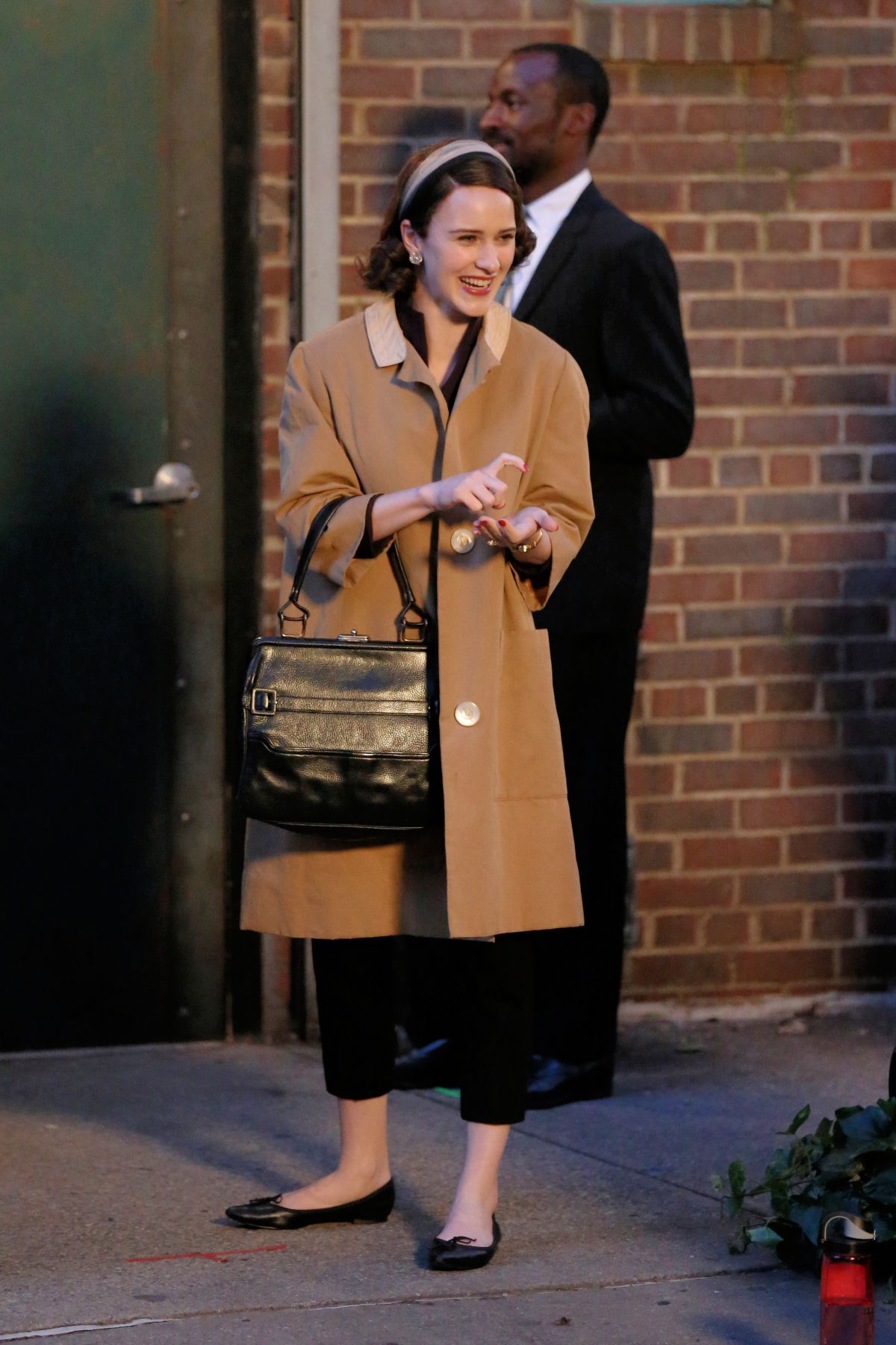 RACHEL BROSNAHAN Smoking a Cigarette Outside Village Vanguard in New ...