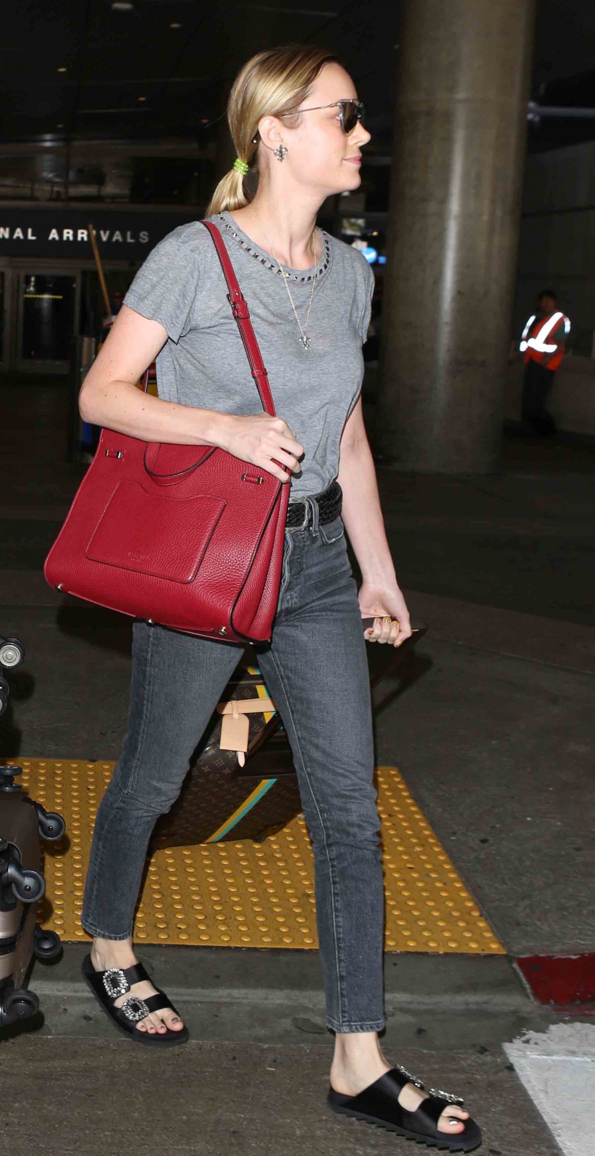 BRIE LARSON at LAX Airport in Los Angeles 07/07/2017 – HawtCelebs