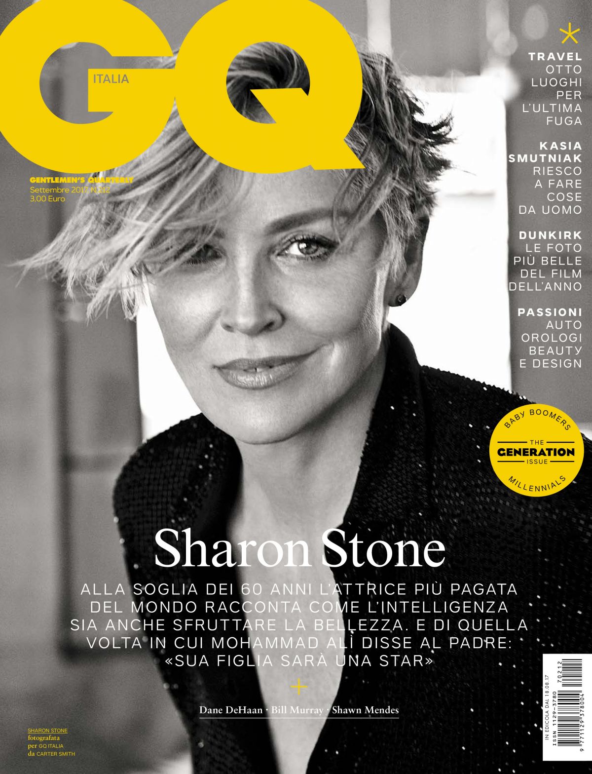SHARON STONE in GQ Magazine, Italy September 2017 – HawtCelebs