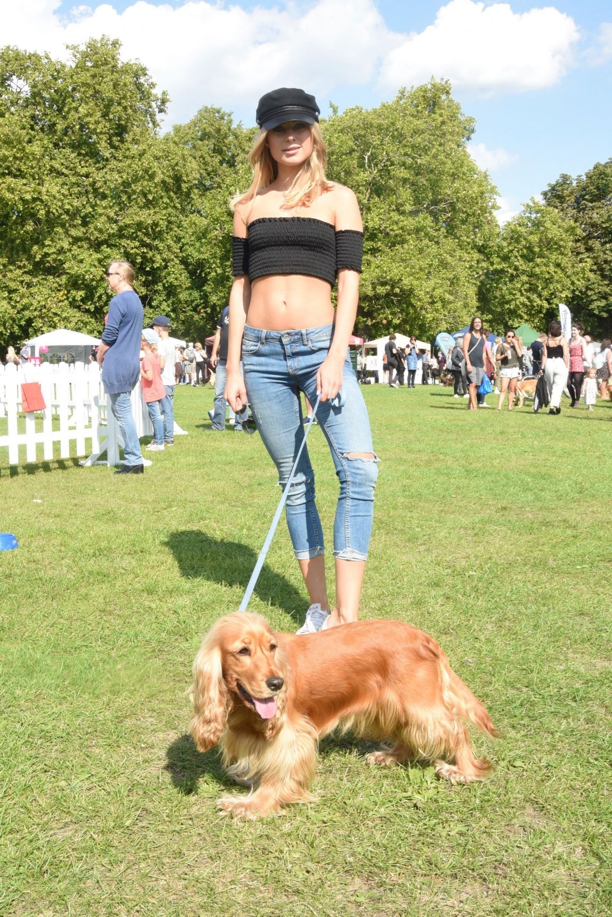 KIMBERLY GARNER with Her Dog at Pupaid 2017 in London 09/02/2017 ...