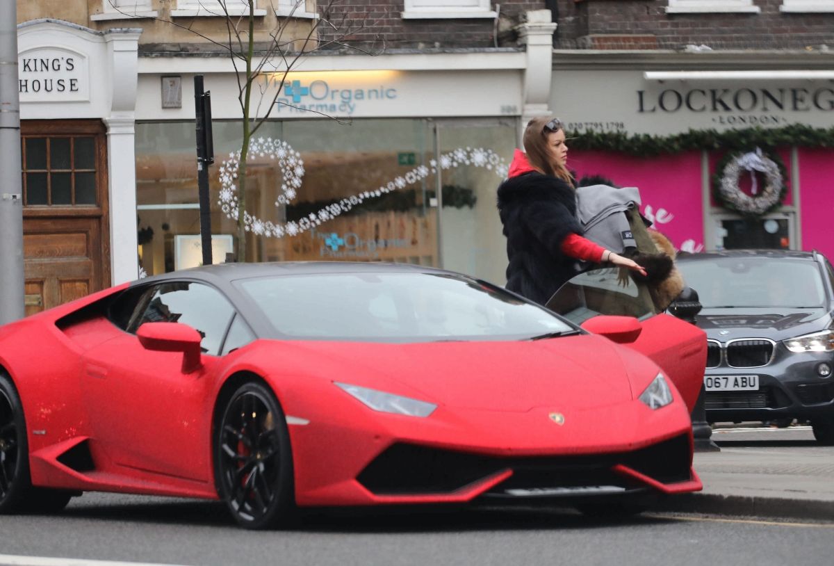 DARIA RADIONOVA in Swarovski Chrystal Covered Lamborghini Out in London ...