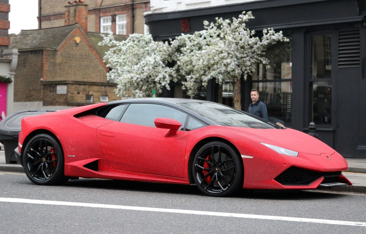 DARIA RADIONOVA in Swarovski Chrystal Covered Lamborghini Out in London ...