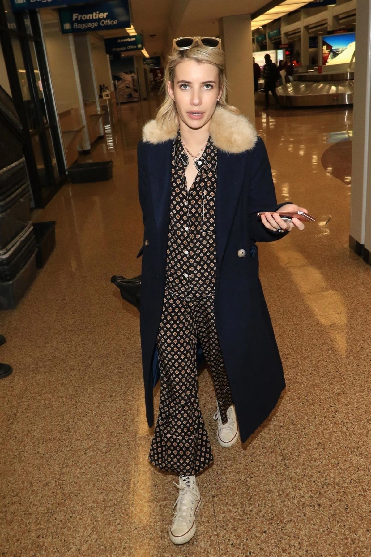 EMMA ROBERTS at Salt Lake City International Airport 01/18/2018 ...